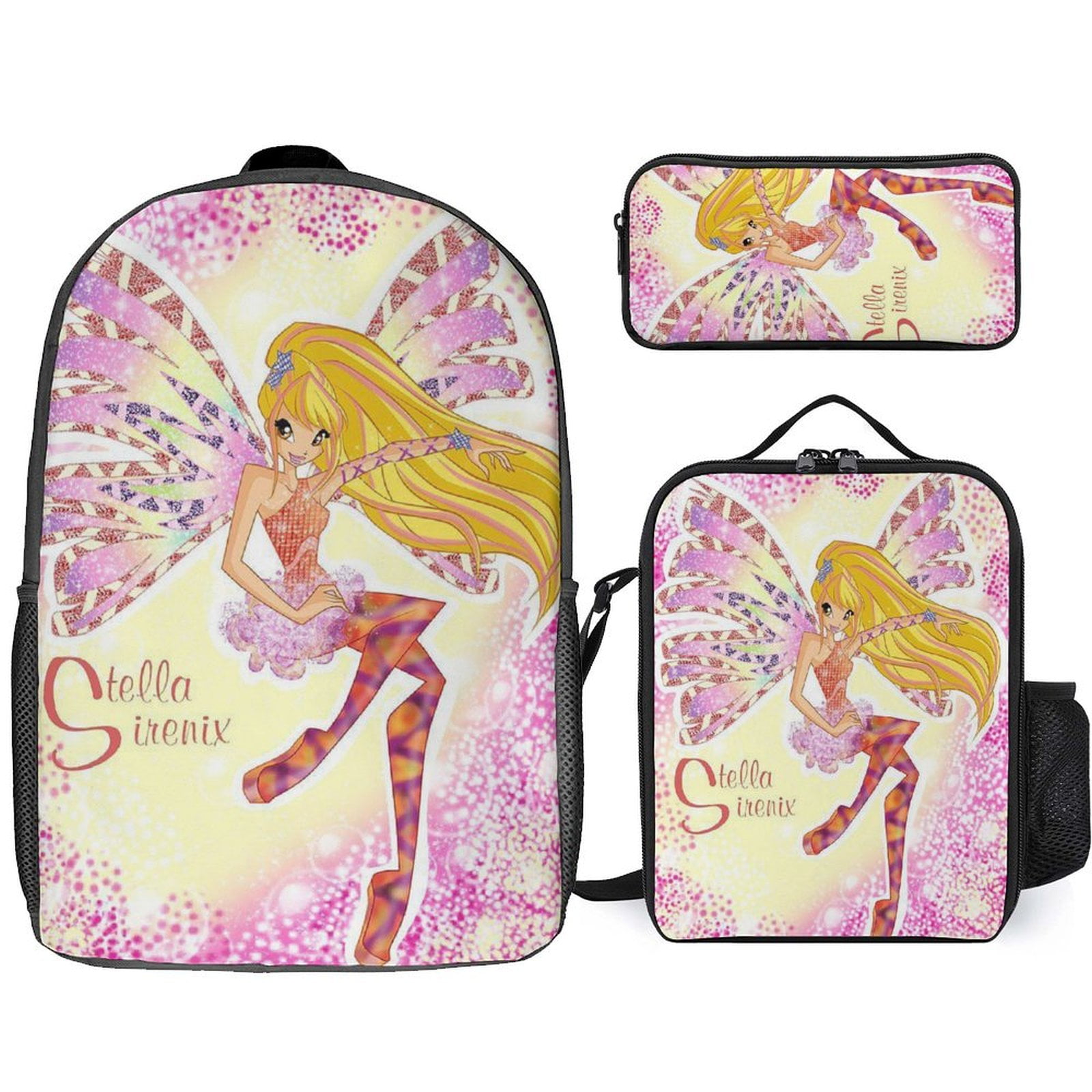 Winx Club 3Pcs Backpacks Sets with Lunch Bag And Pencil Case for Work ...