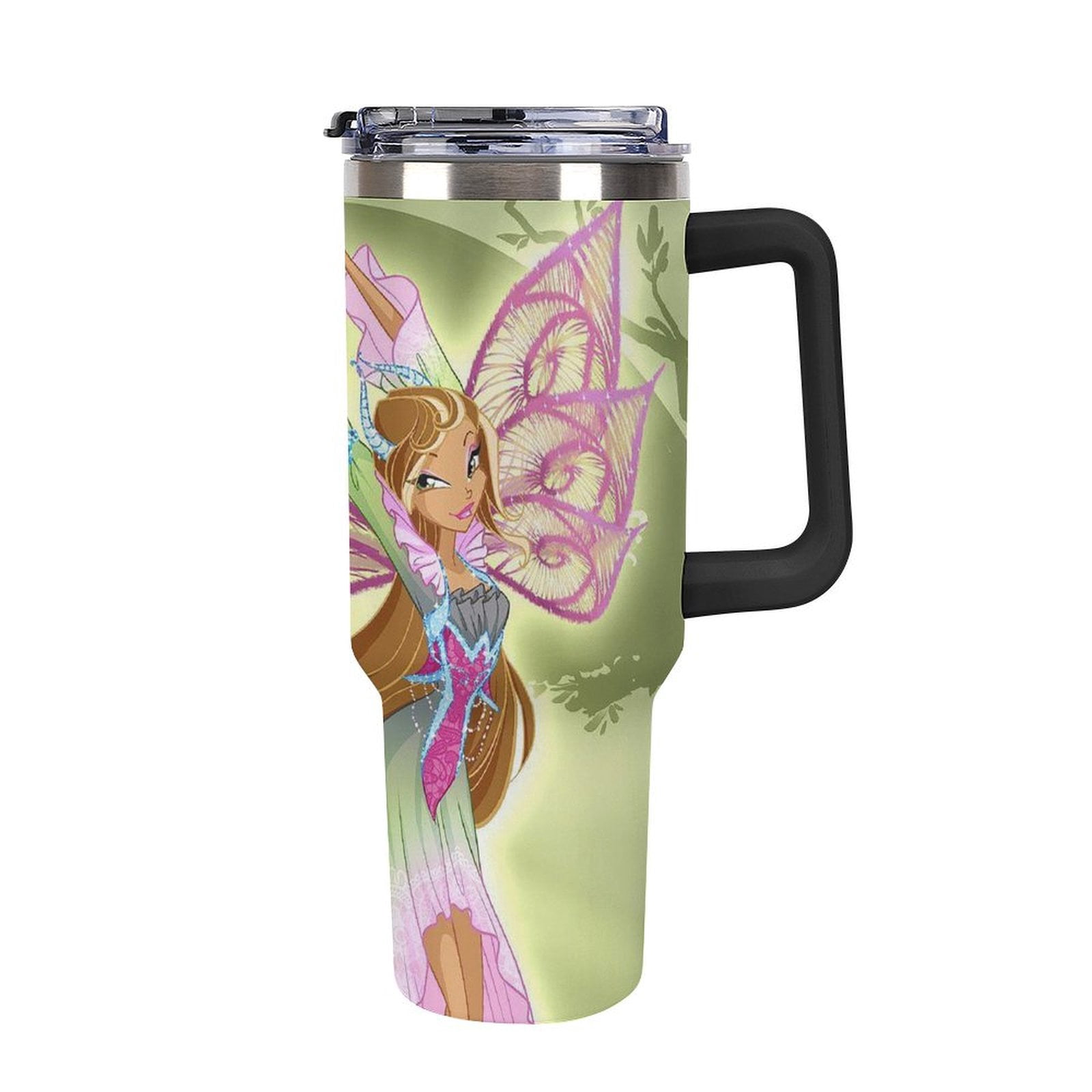 Winx Club 40 Oz Tumbler With Handle And Straw, Stainless Steel Vacuum ...
