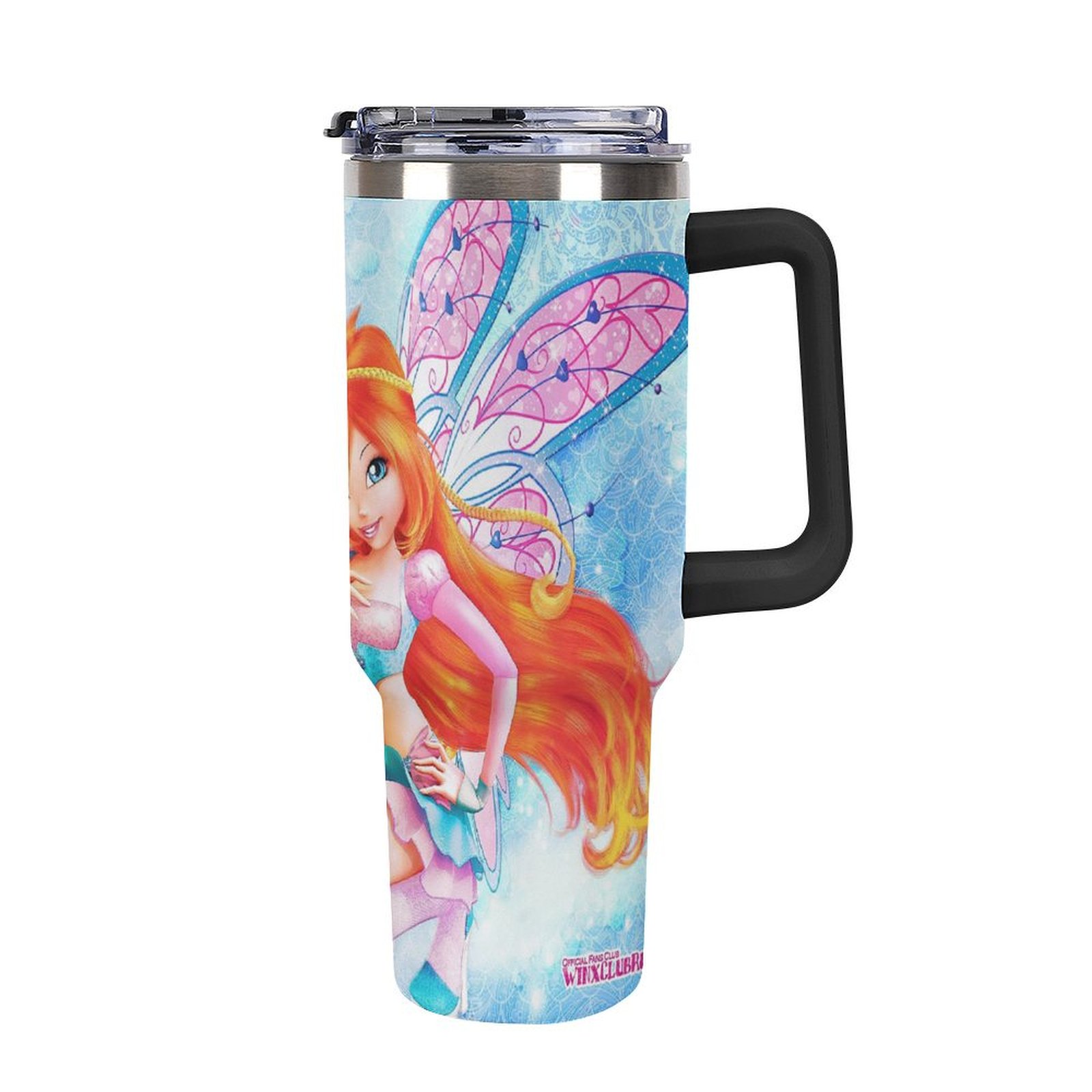 Winx Club 40 Oz Tumbler With Handle And Straw, Stainless Steel Vacuum ...