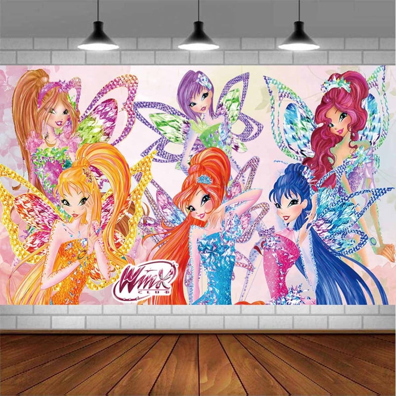 Winx Club Backdrop Banner Party Supplies Poster Movie Theme Background ...