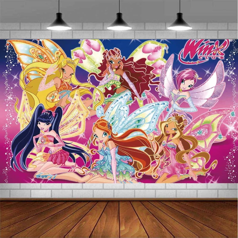 Winx Club Backdrop Banner Party Supplies Poster Movie Theme Background ...