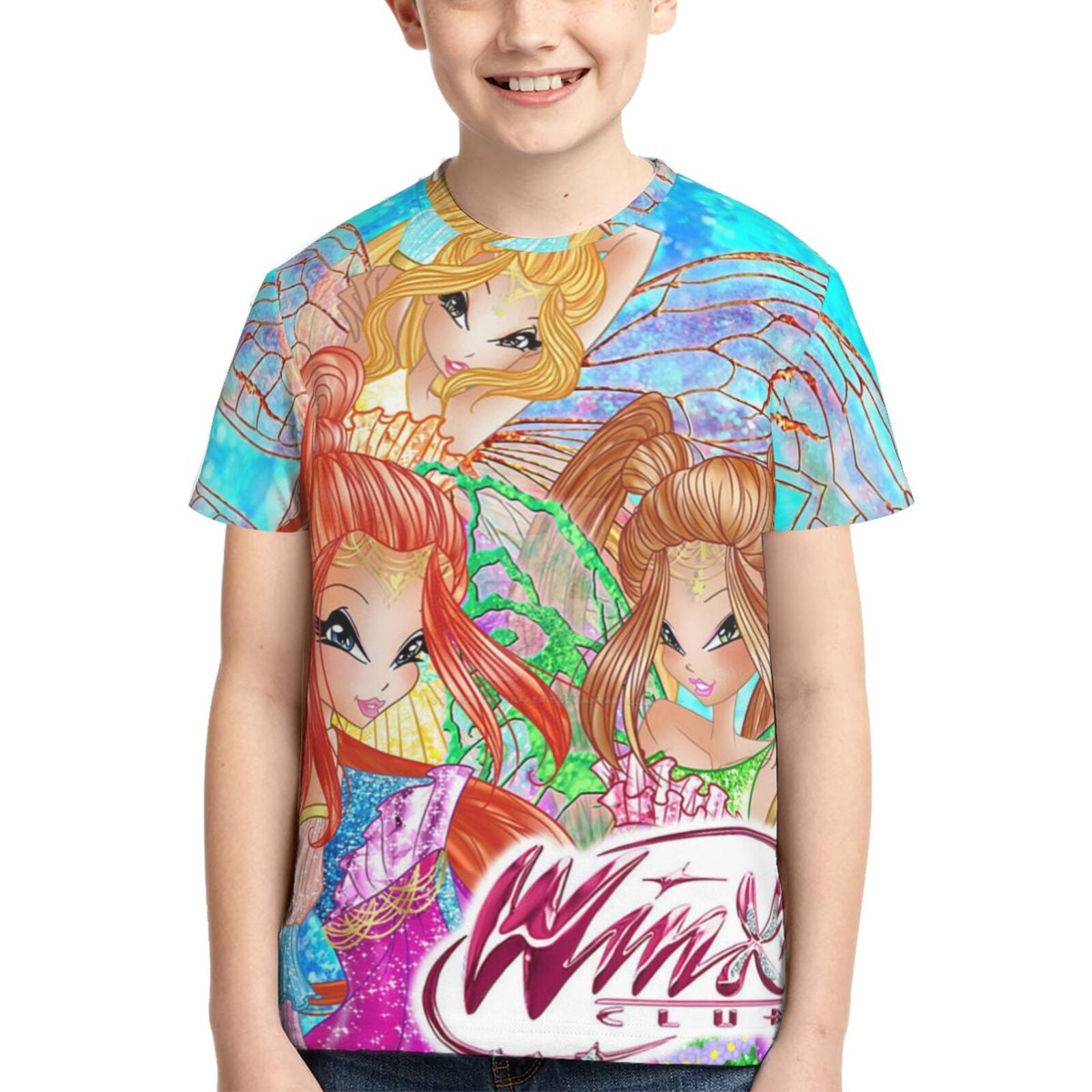 Winx Club Boys Girls T-Shirt 3d Print Graphic Short Sleeve Tee Shirt ...