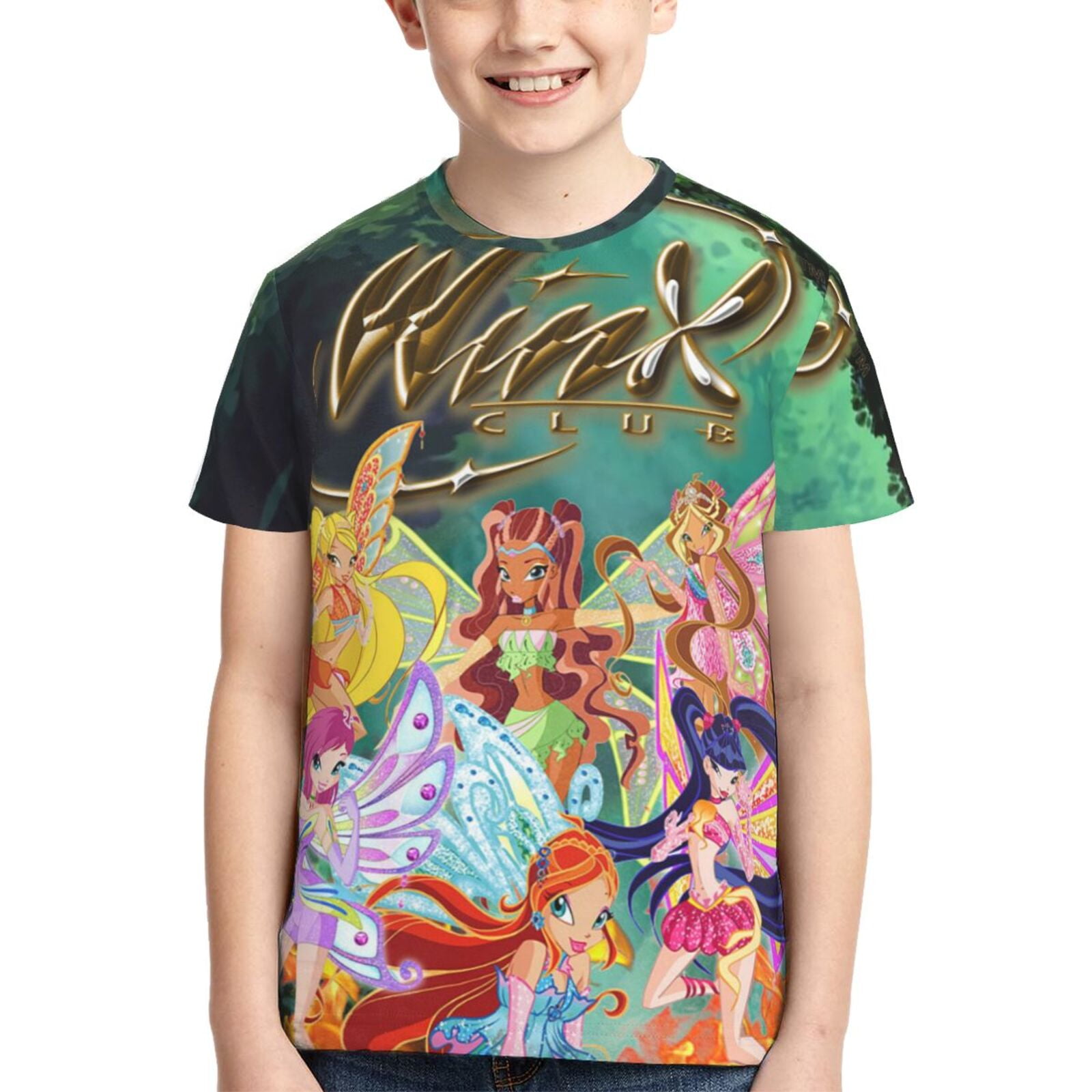 Winx Club Boys Girls T-Shirt 3d Print Graphic Short Sleeve Tee Shirt ...