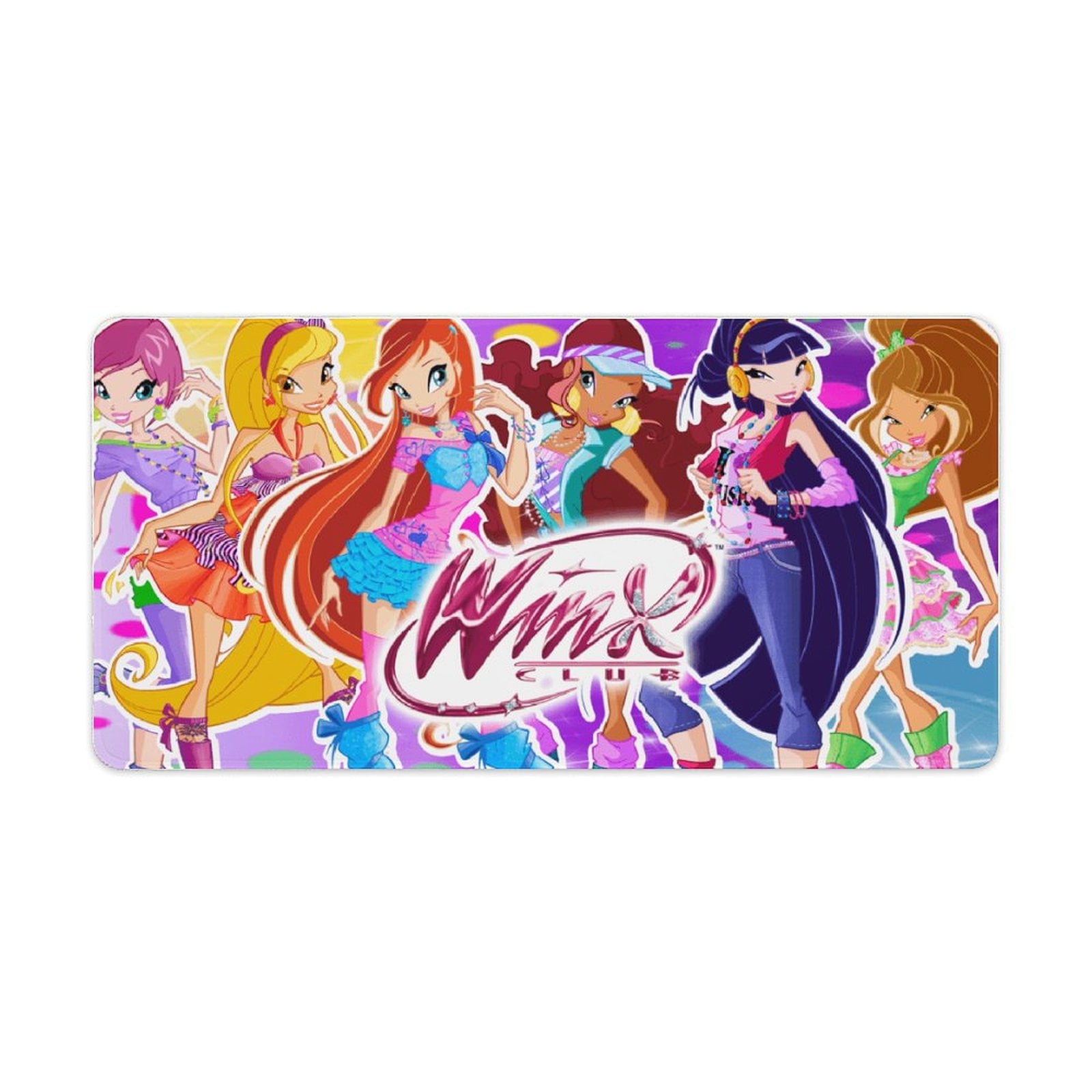 Winx Club Desk Mat, Large Mouse Pad Extended Gaming Mouse Pad Mat with Non-Slip Base Stitched ...