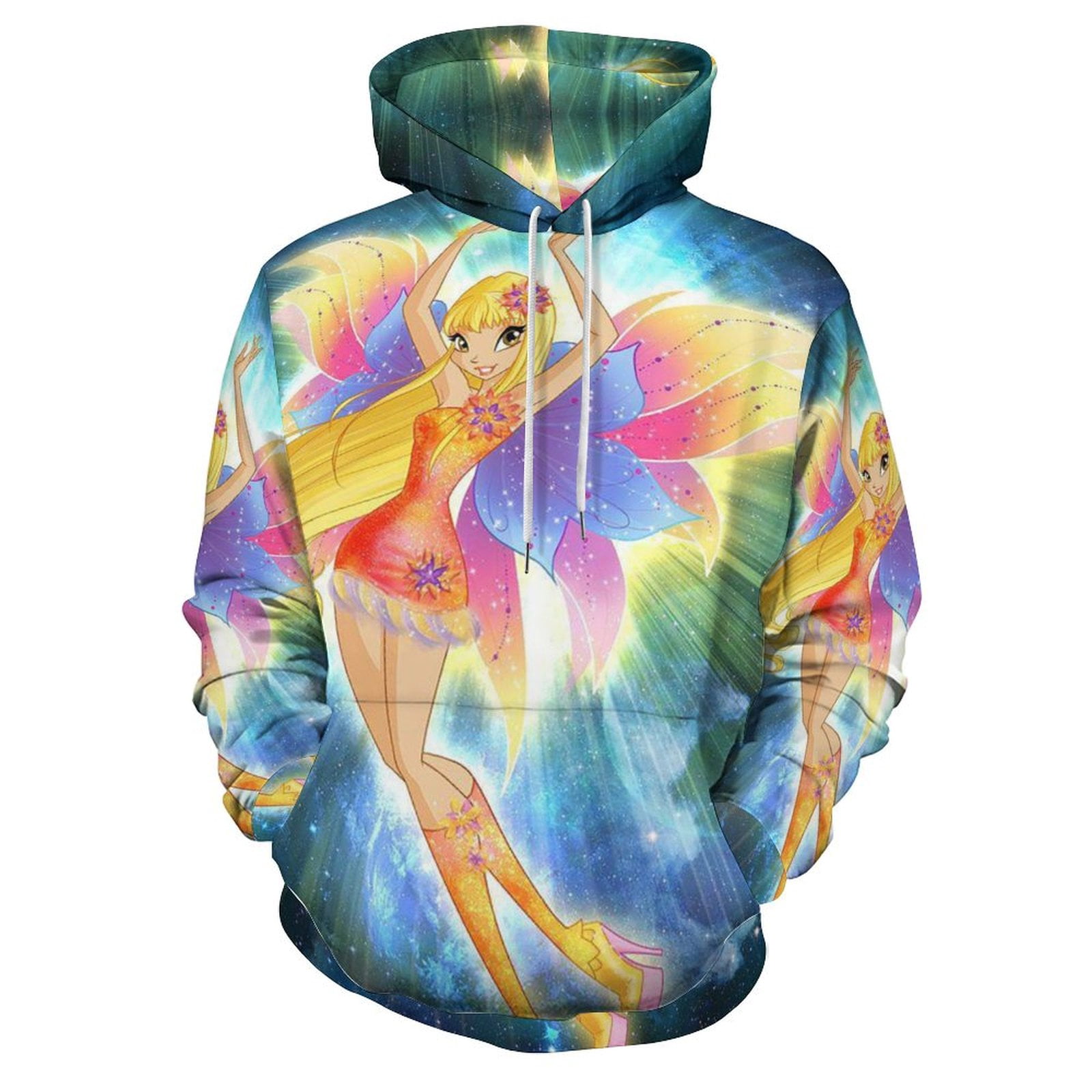 Winx Club Hoodie 3D Print Pullover Hooded Long Sleeve Sweatshirts Tops ...