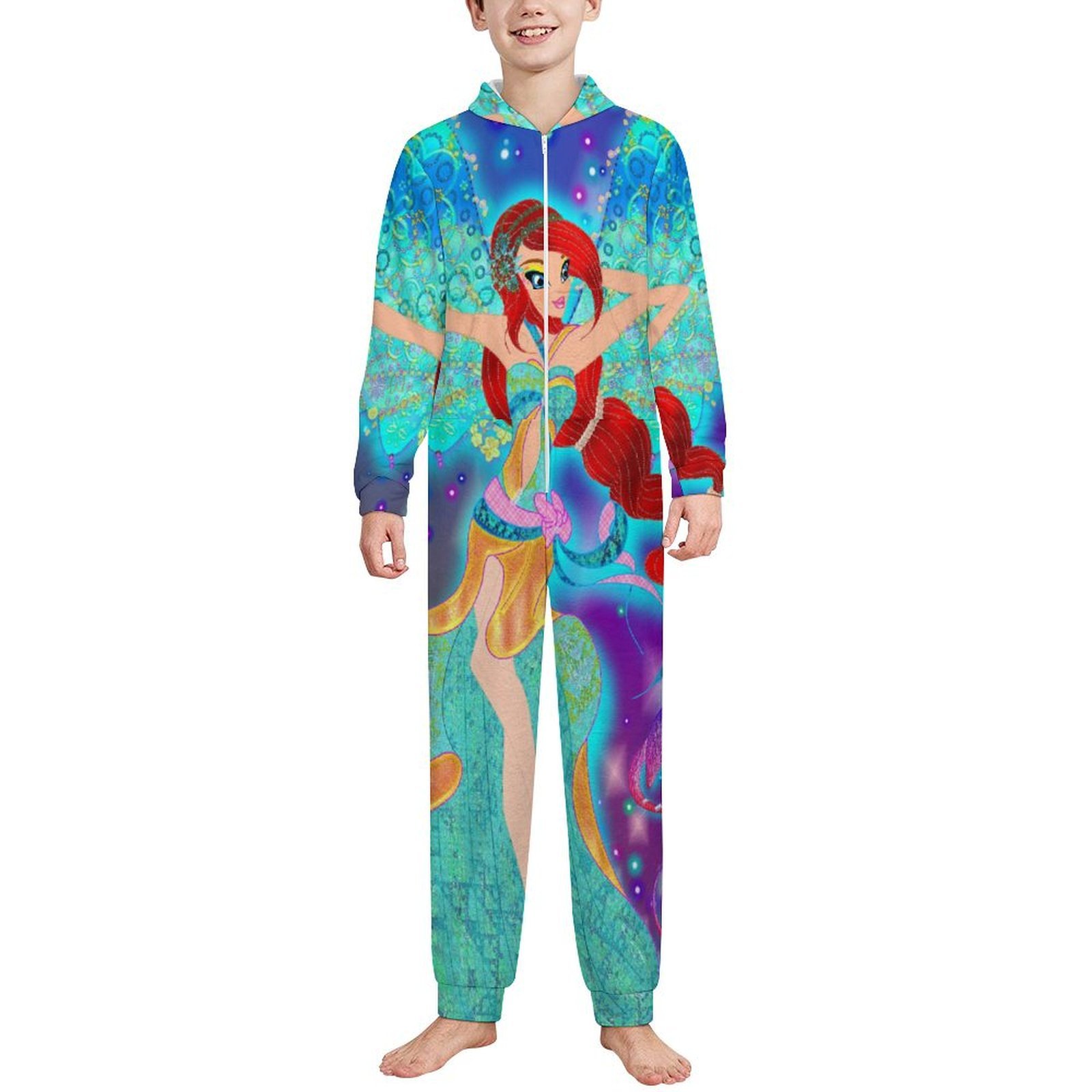 Winx Club Kids Hooded Jumpsuit Union Suit Onesie One Piece Blanket for ...