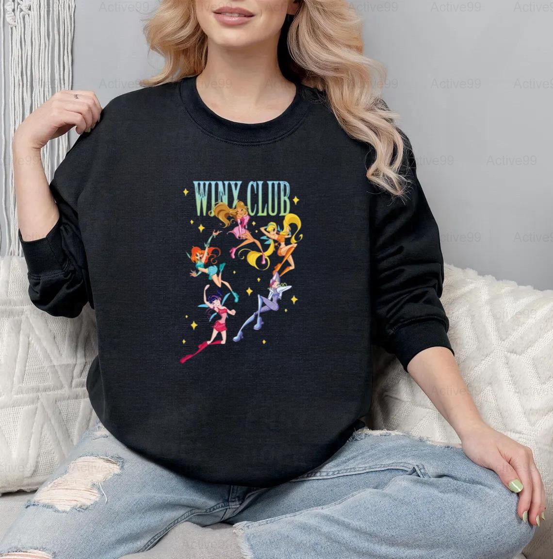 Winx Club Sweatshirt with Cartoon Fairies Sparkling Group Art, for men ...