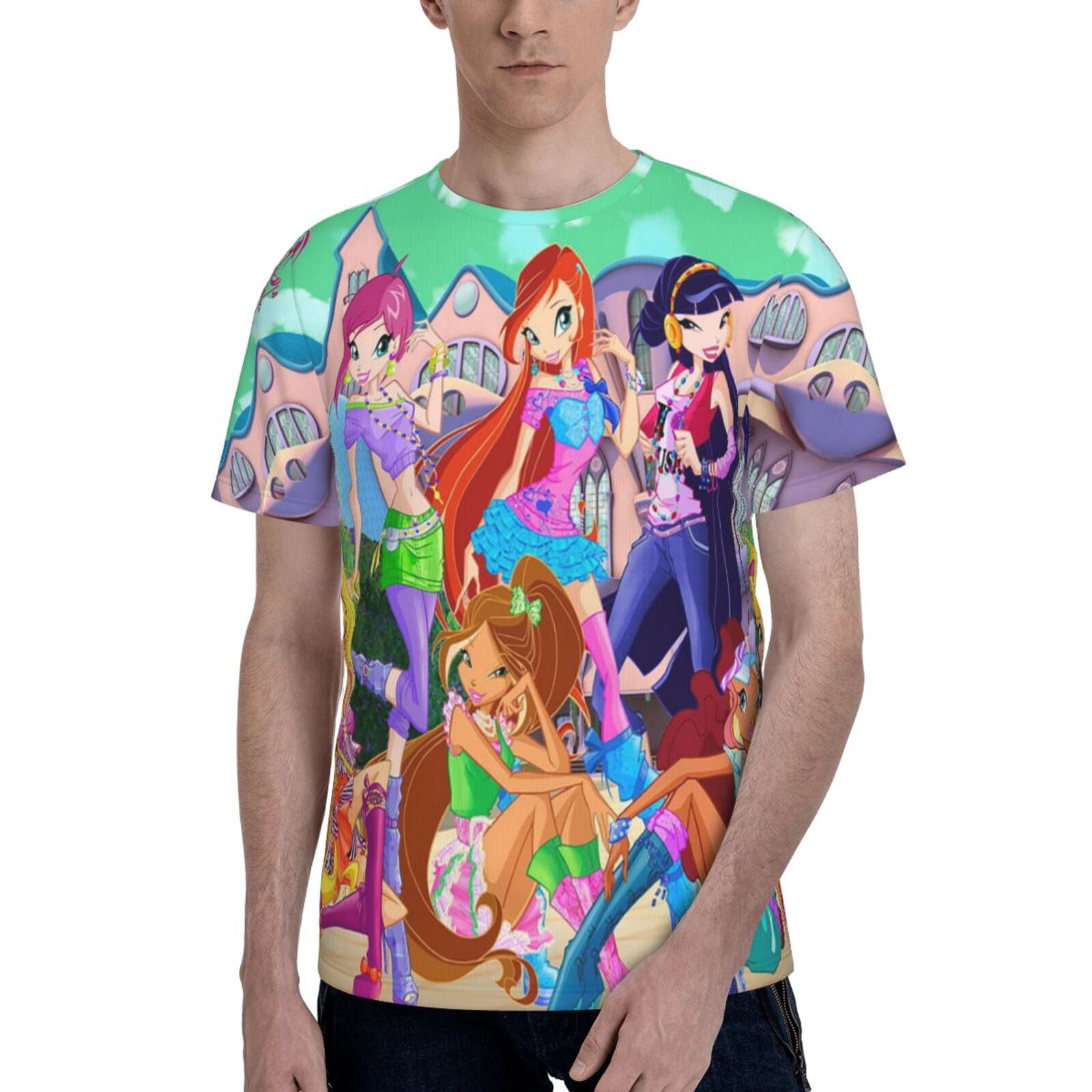 Winx Club T-Shirts 3d Printed Short Sleeve Tee Shirt For Men - Walmart.com