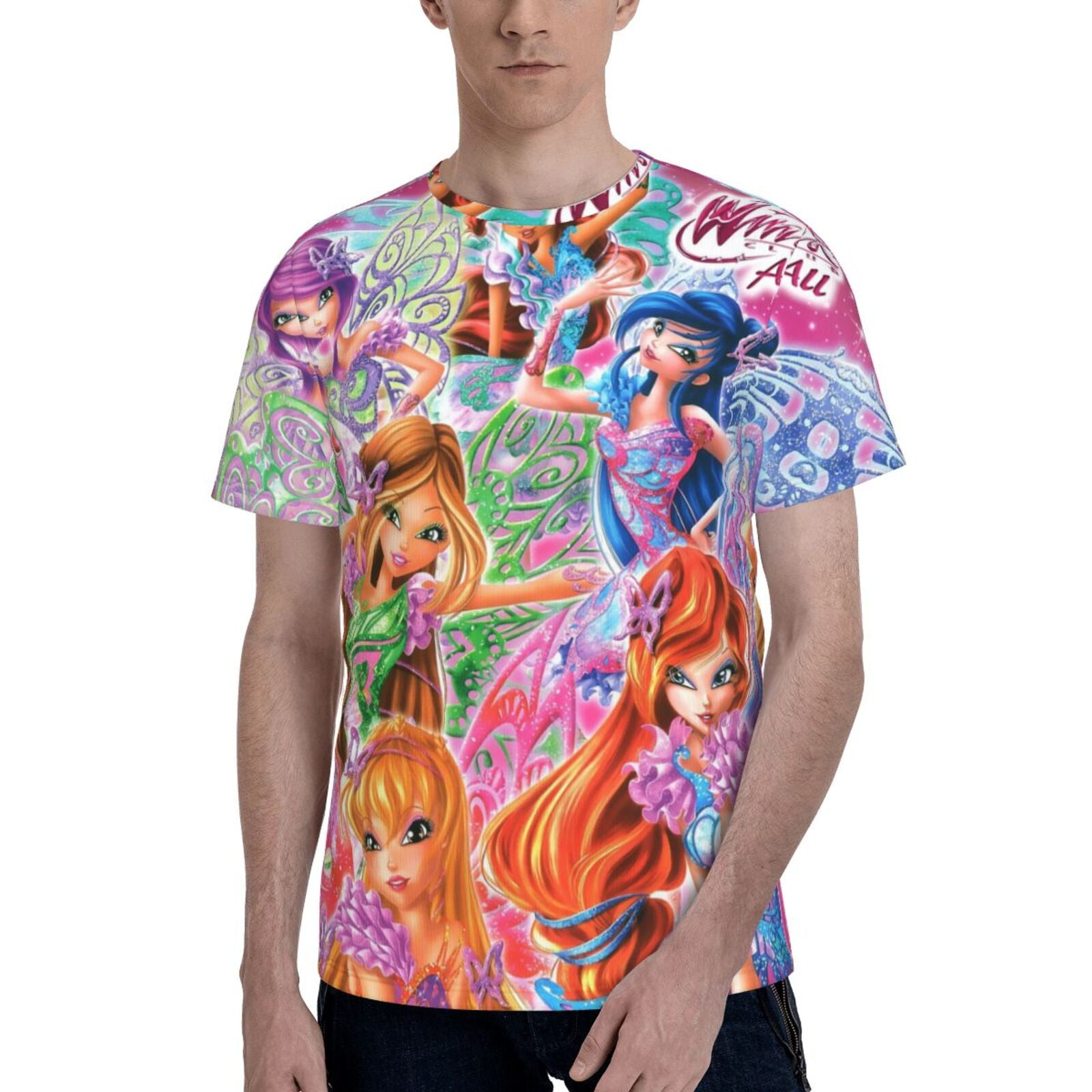 Winx Club T-Shirts 3d Printed Short Sleeve Tee Shirt For Men - Walmart.com