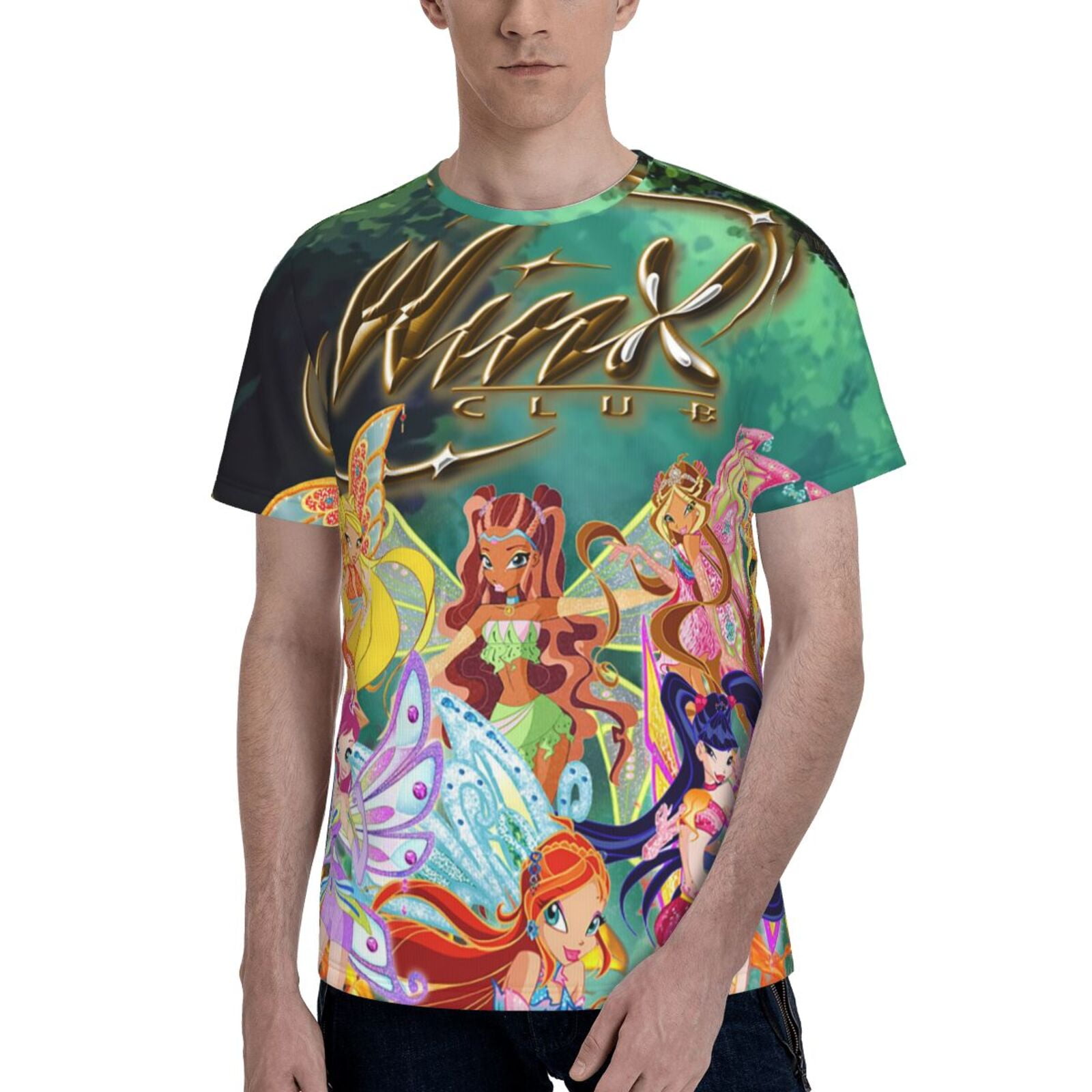 Winx Club T-Shirts 3d Printed Short Sleeve Tee Shirt For Men - Walmart.com