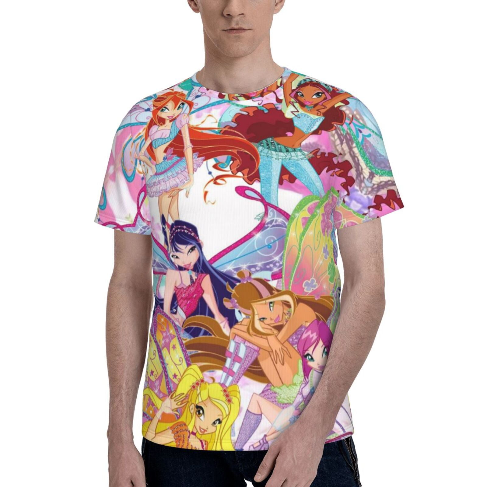 Winx Club T-Shirts 3d Printed Short Sleeve Tee Shirt For Men - Walmart.com