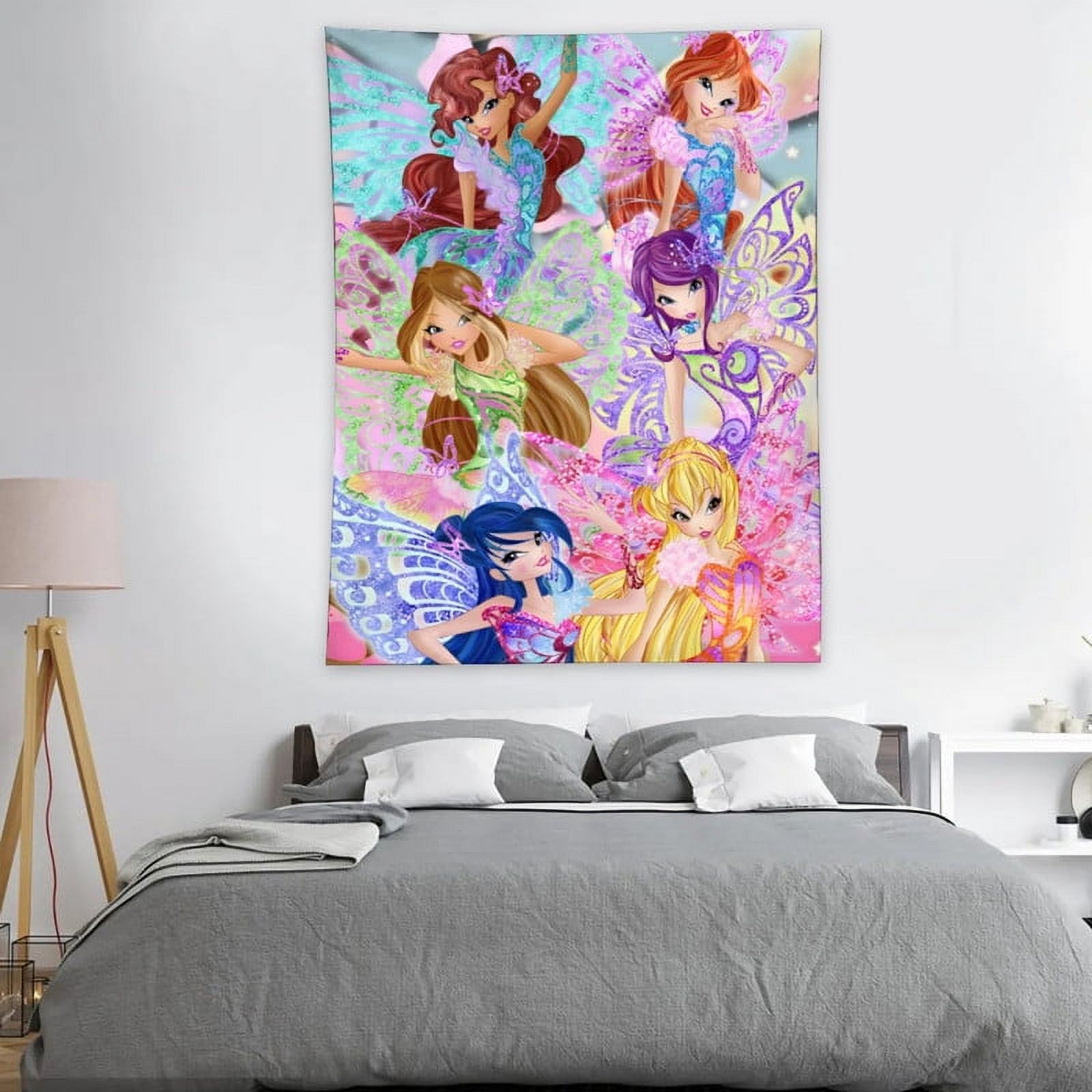 Winx Club Tapestry Gift Wall Hanging Backdrop for Room Bedroom Girls Or ...