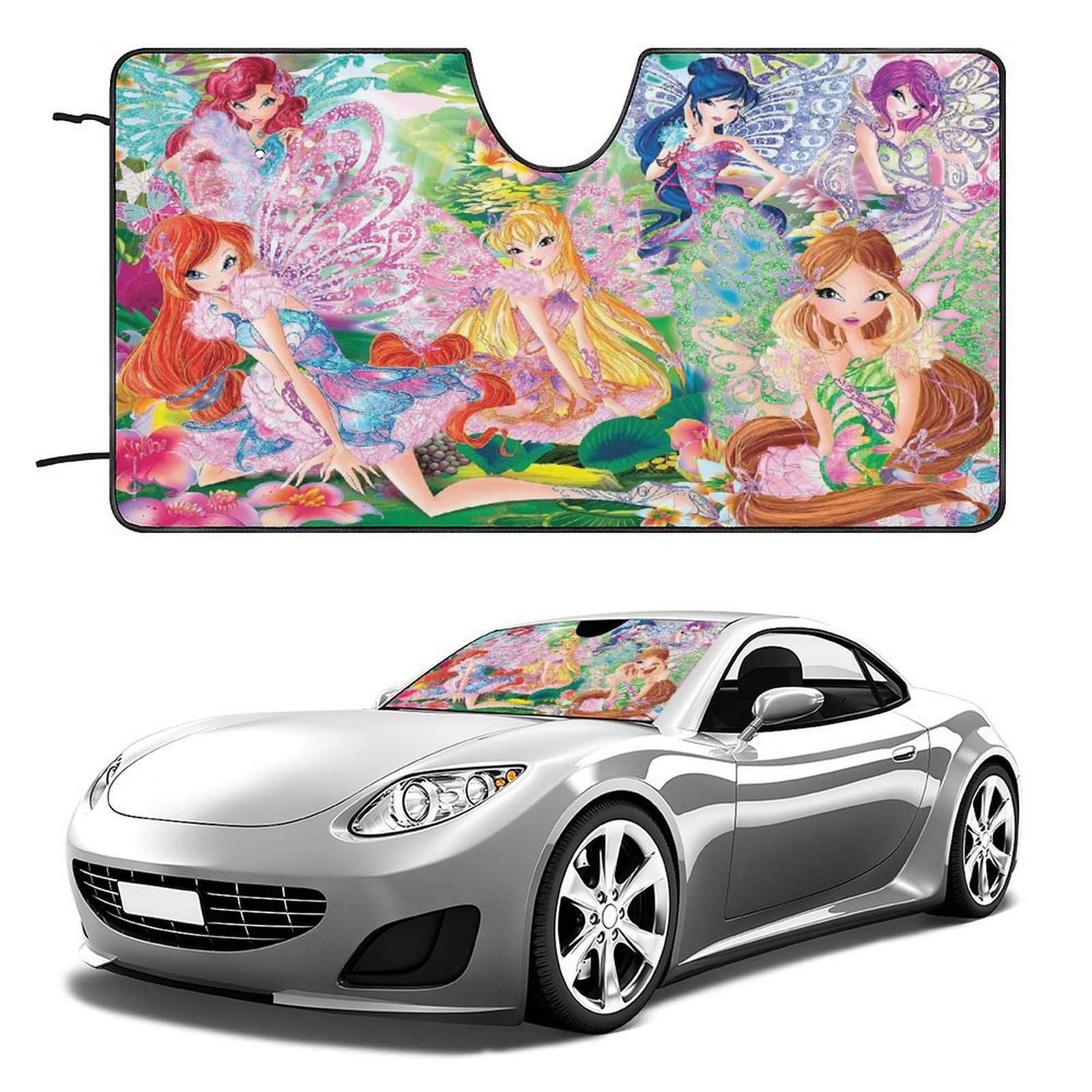 Winx Club Windshield Sun Shade, Front Foldable Windshield Sunshade, Car ...