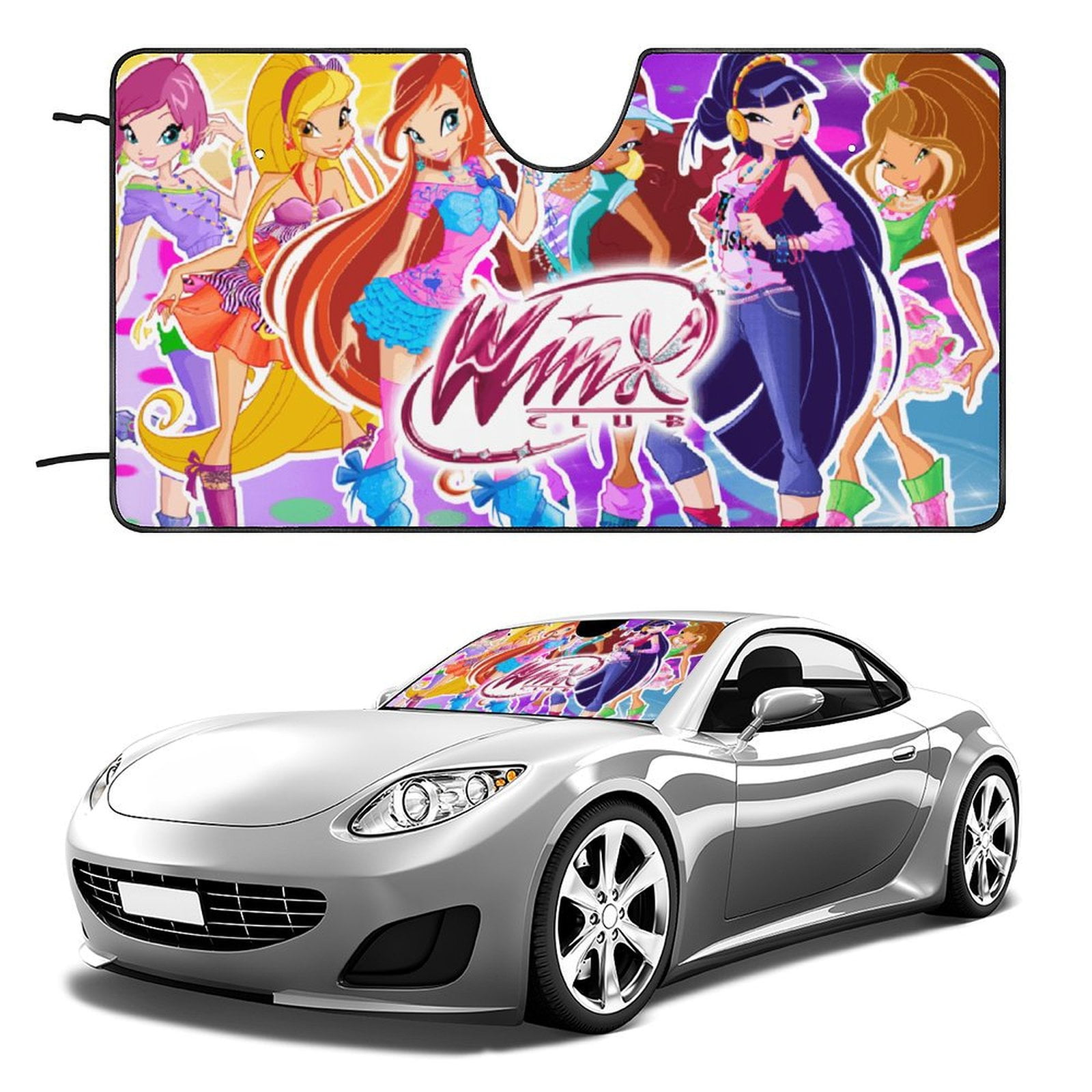 Winx Club Windshield Sun Shade, Front Foldable Windshield Sunshade, Car ...