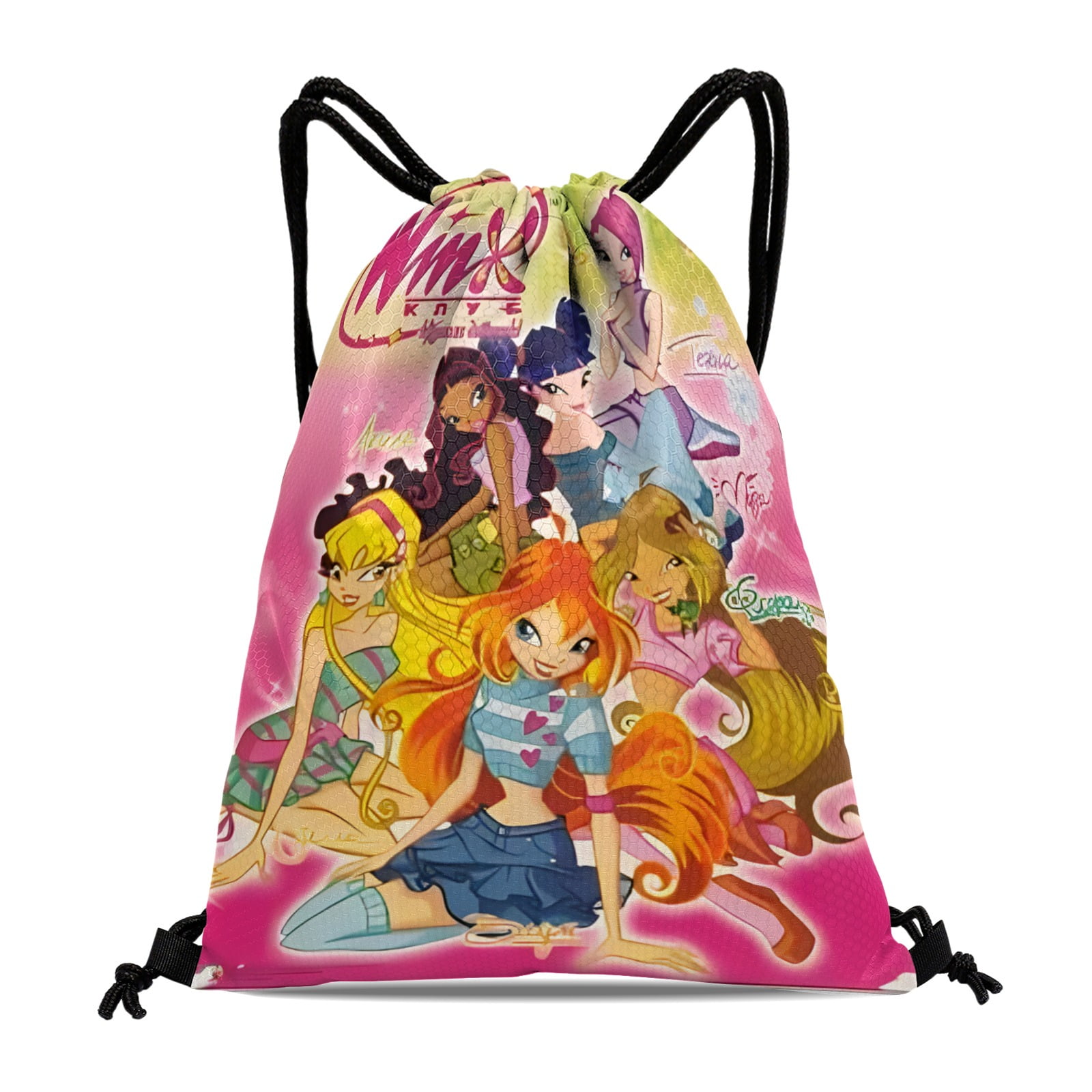 Winx Club canvas Tote Bag for Women Aesthetic Cute Cat Shopping Grocery ...