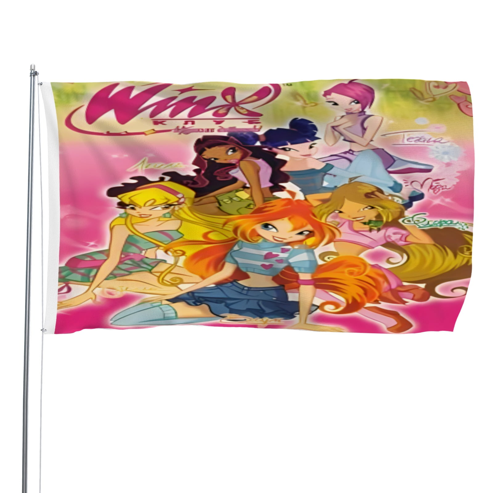 Winx Club flag perfect for outdoor decoration, can be hung indoors ...