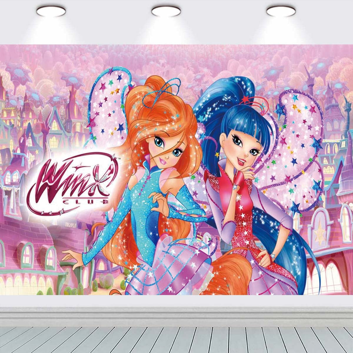Winx Club school Backdrop Party Supplies Taspestry Background Banner ...