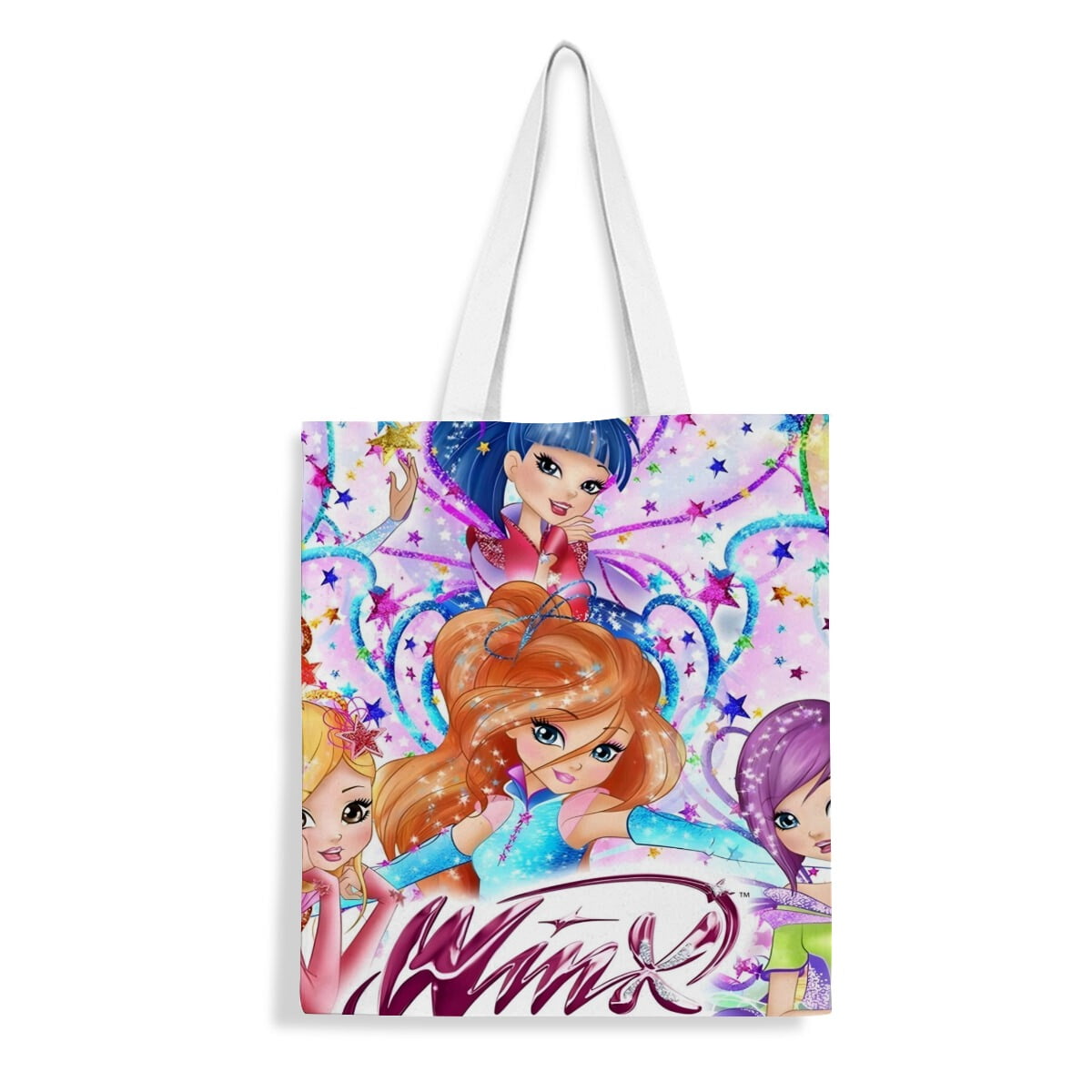 Winx Club-theme canvas Tote Bag for Women Aesthetic Shopping Grocery ...