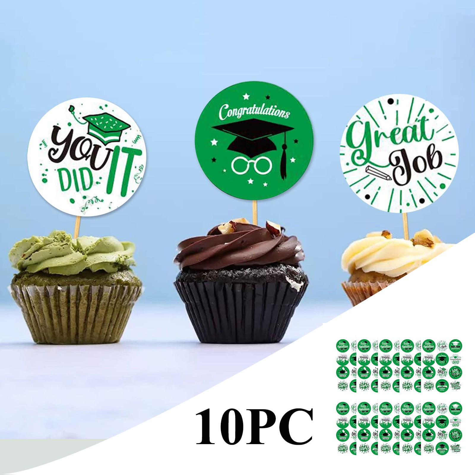 Winysin10PC Green Graduation Stickers Class Of 2023 Stickers Congrats ...