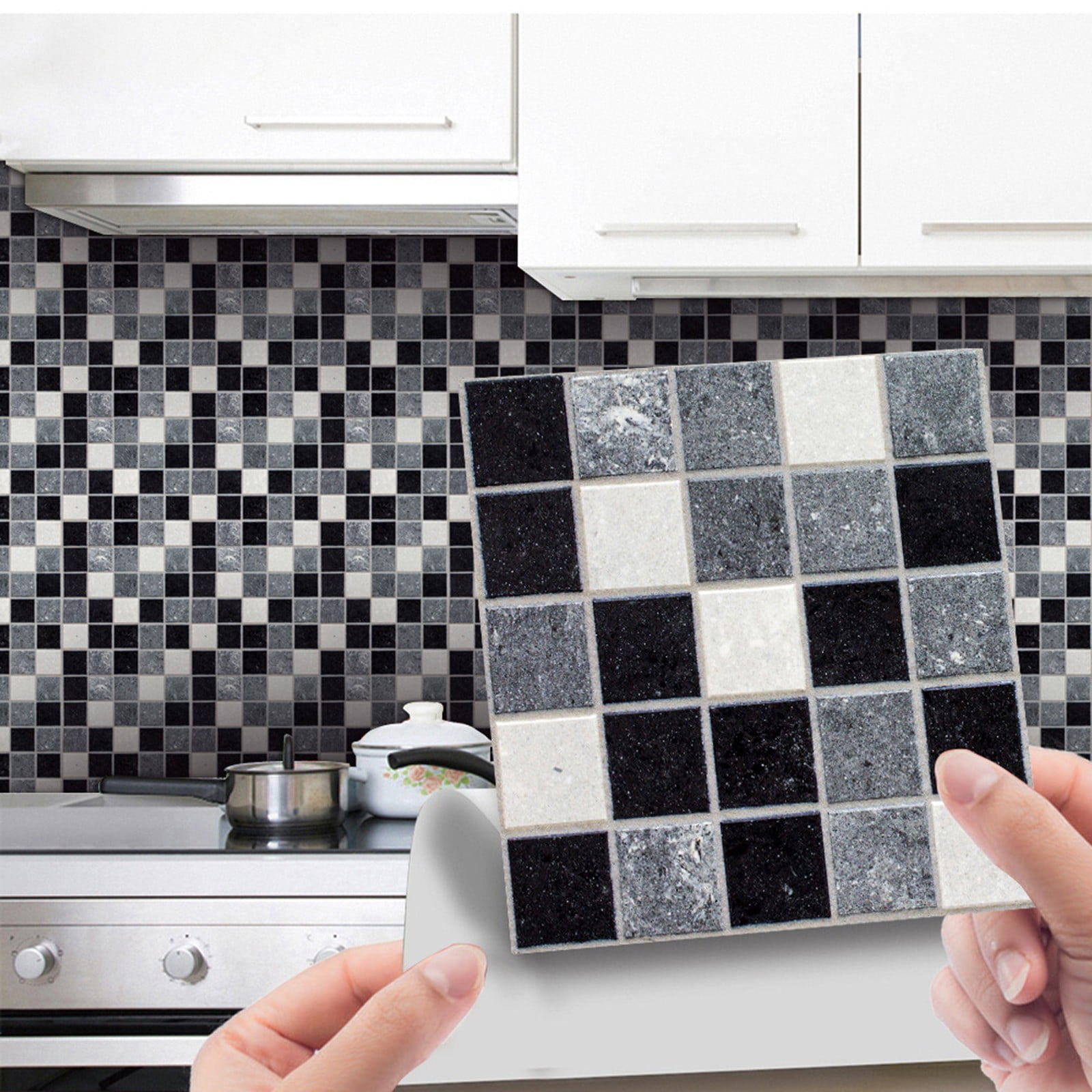 Winysin10pc Peel And Stick Ceramic Tile Paste 3D Lattice Crystal ...