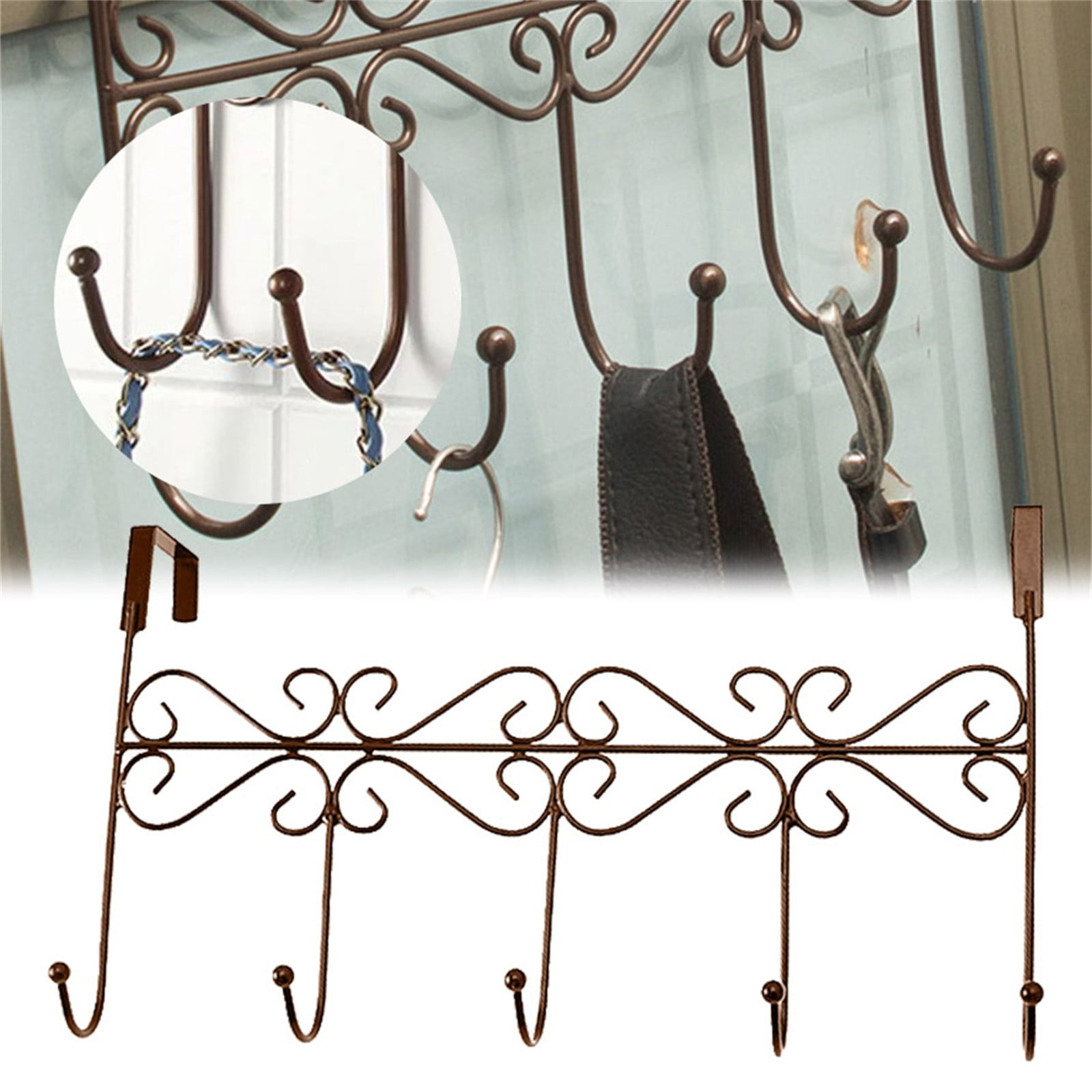 WinysinDoor Back Hook Thick Nail Clothes Rack Seamless Door Back ...