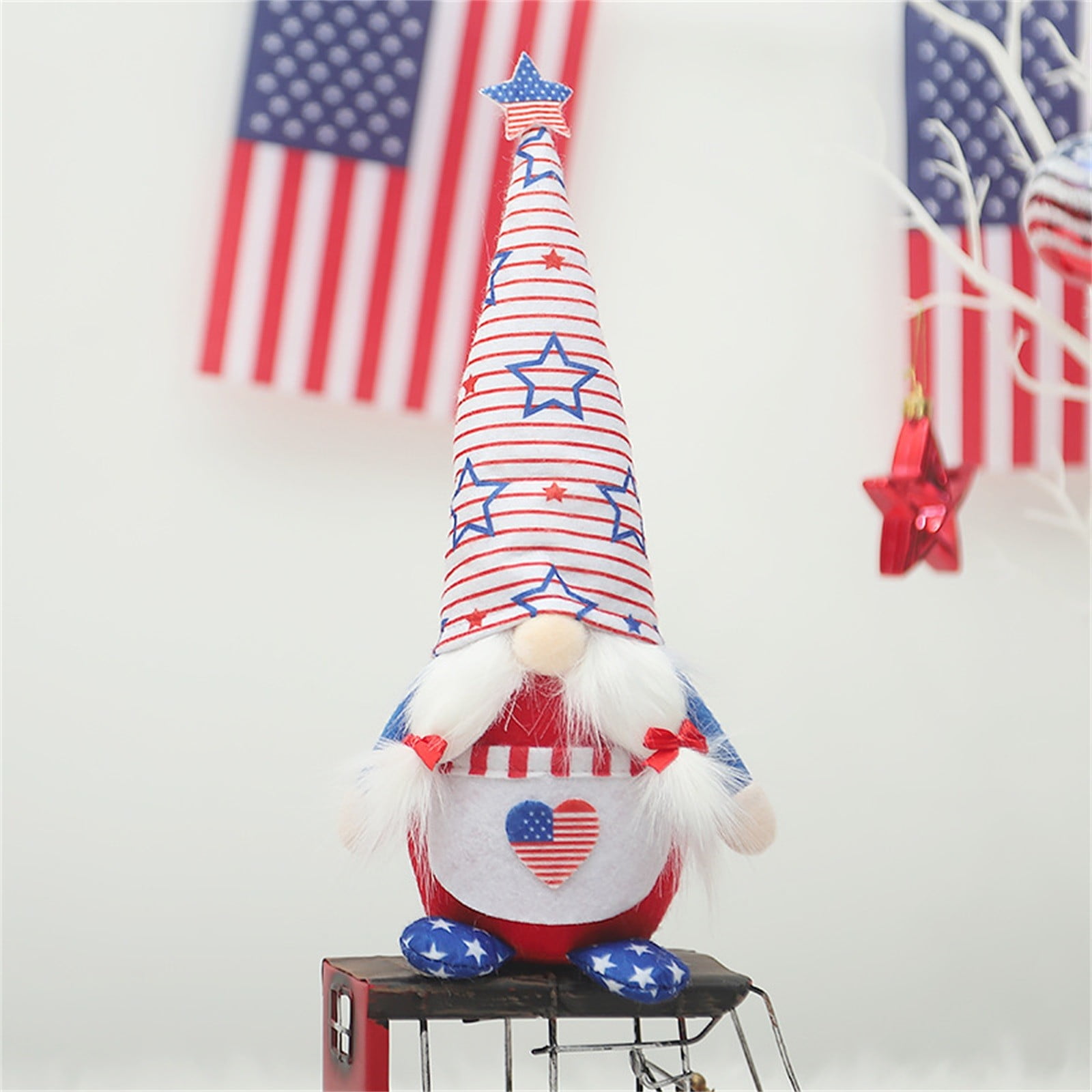 WinysinDwarf Decorations Home Patriotic Dwarf Plush Independence Day ...