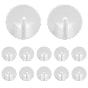 10x Removable Clear Self Adhesive Hooks Wall Sticky Holder Heavy Duty ...