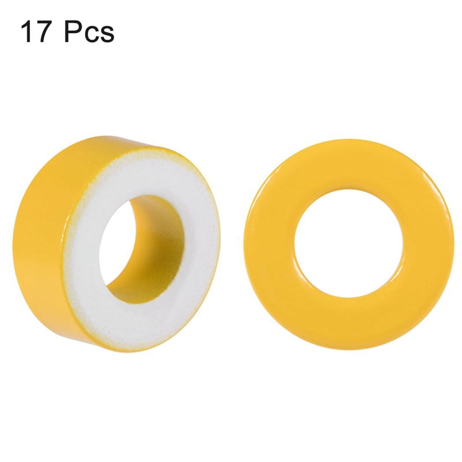 Winyuyby 17 Pieces of Iron Powder Core Yellow and White Ring Ferrite ... Winyuyby 17 Pieces of Iron Powder Core Yellow and White Ring Ferrite ...