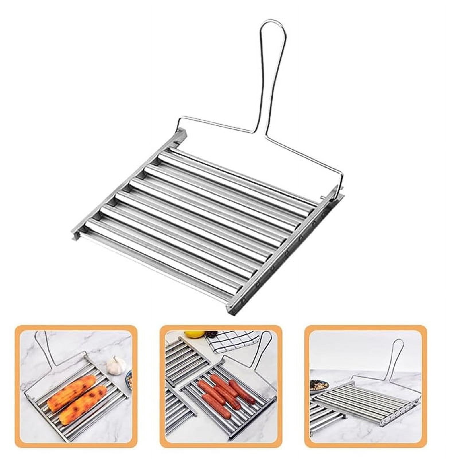 Winyuyby 2Pcs BBQ Hot Dog Griller, BBQ Hot Dog Roller, Stainless Steel ...