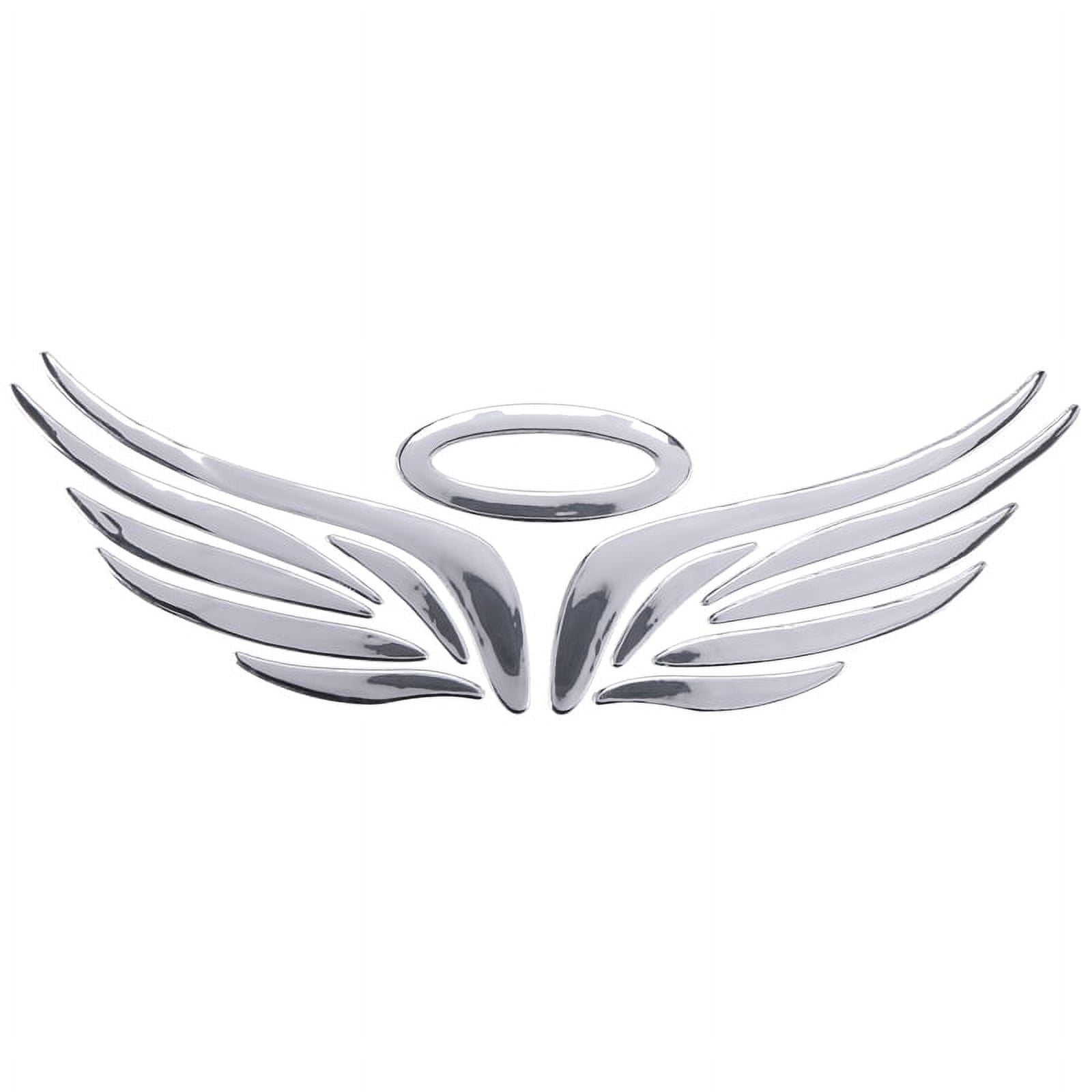 Winyuyby 3D Chrome Angel Wing Sticker Decal Auto Car Emblem Decal ...
