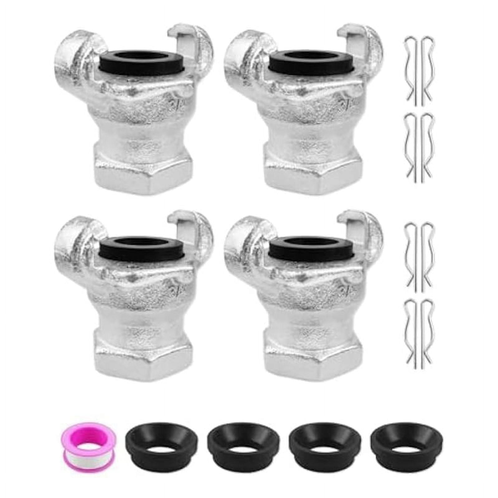 Winyuyby 4 Sets 3/4Inch NPT Air Hose Fitting Female, Universal Coupling ...