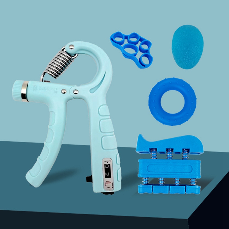 Winyuyby 5Pack Grip Strength Trainer Kit Adjustable Count Hand Grip Set ...