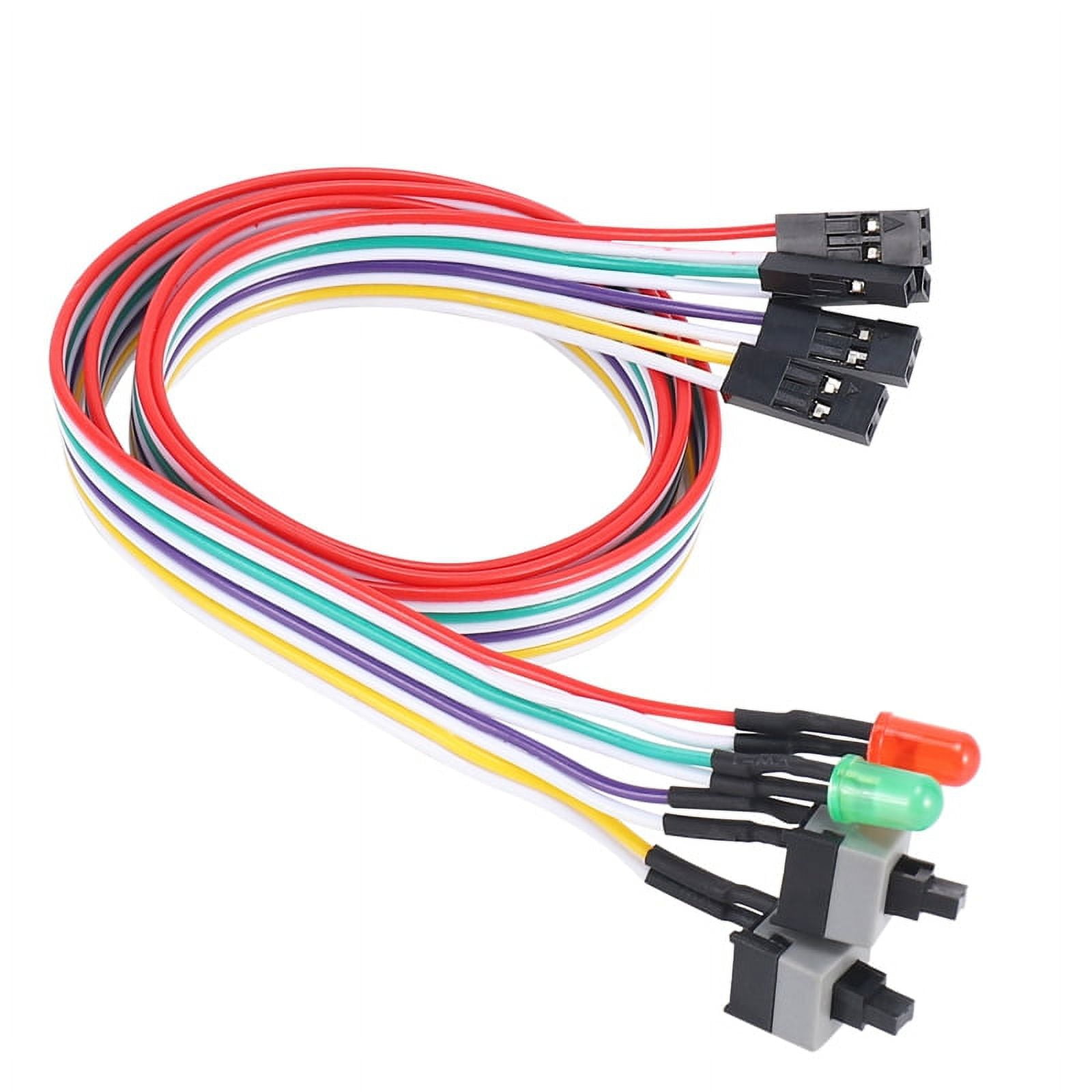 Winyuyby ATX PC Computer Motherboard Power Cord 2 Switch On With LED ...