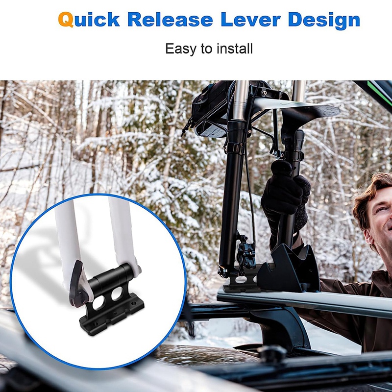 Winyuyby Bicycle Rack Car Roof-Top Mount Racks Road Bike Carrier Front ...