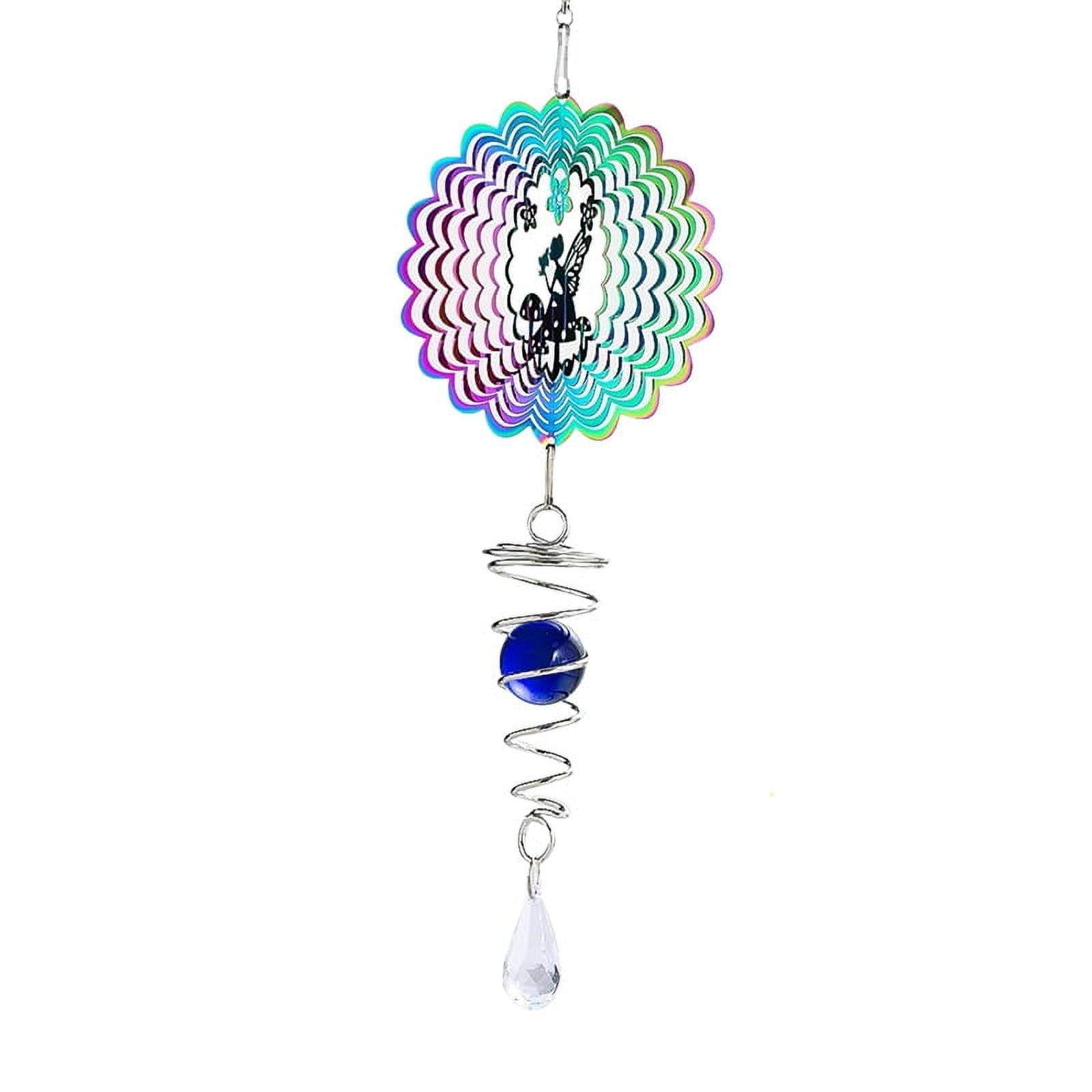 Fairy Gradient Color Wind Spinner Sculpture 3D Wind Chimes Sun Catcher ...