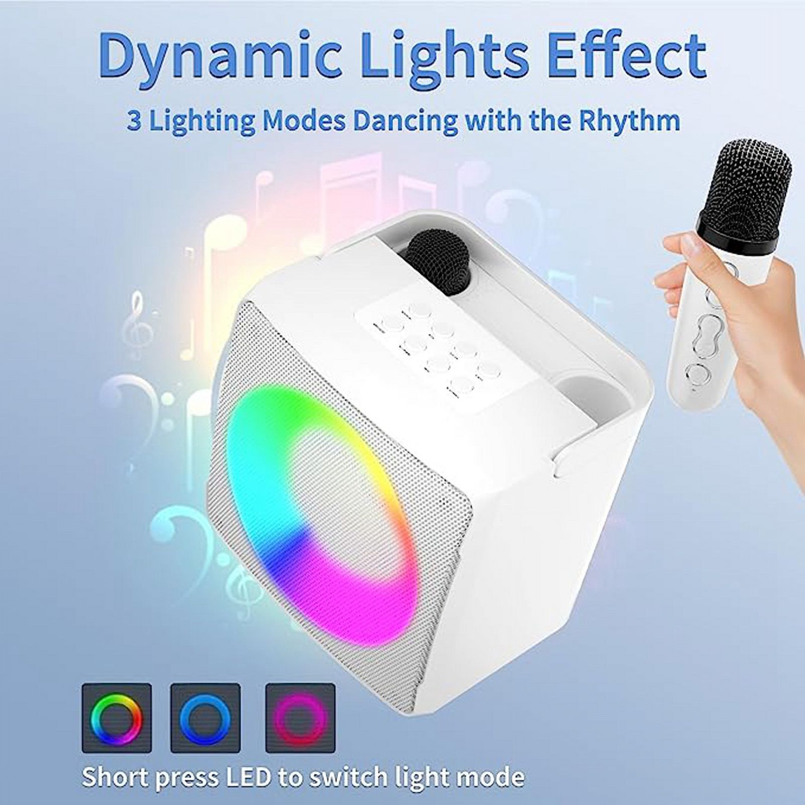 Winyuyby Family KTV Audio Set Dual Wireless Microphone One Outdoor Portable Karaoke Bluetooth ...