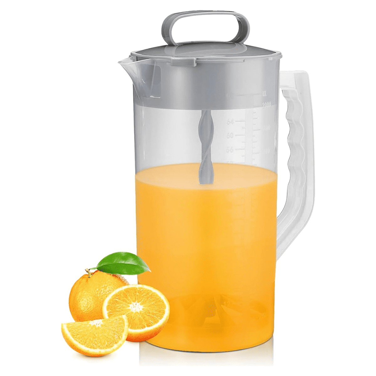 Winyuyby Mixing Pitcher for Drinks, 2 Quart/ 64Oz Plastic Water Pitcher ...