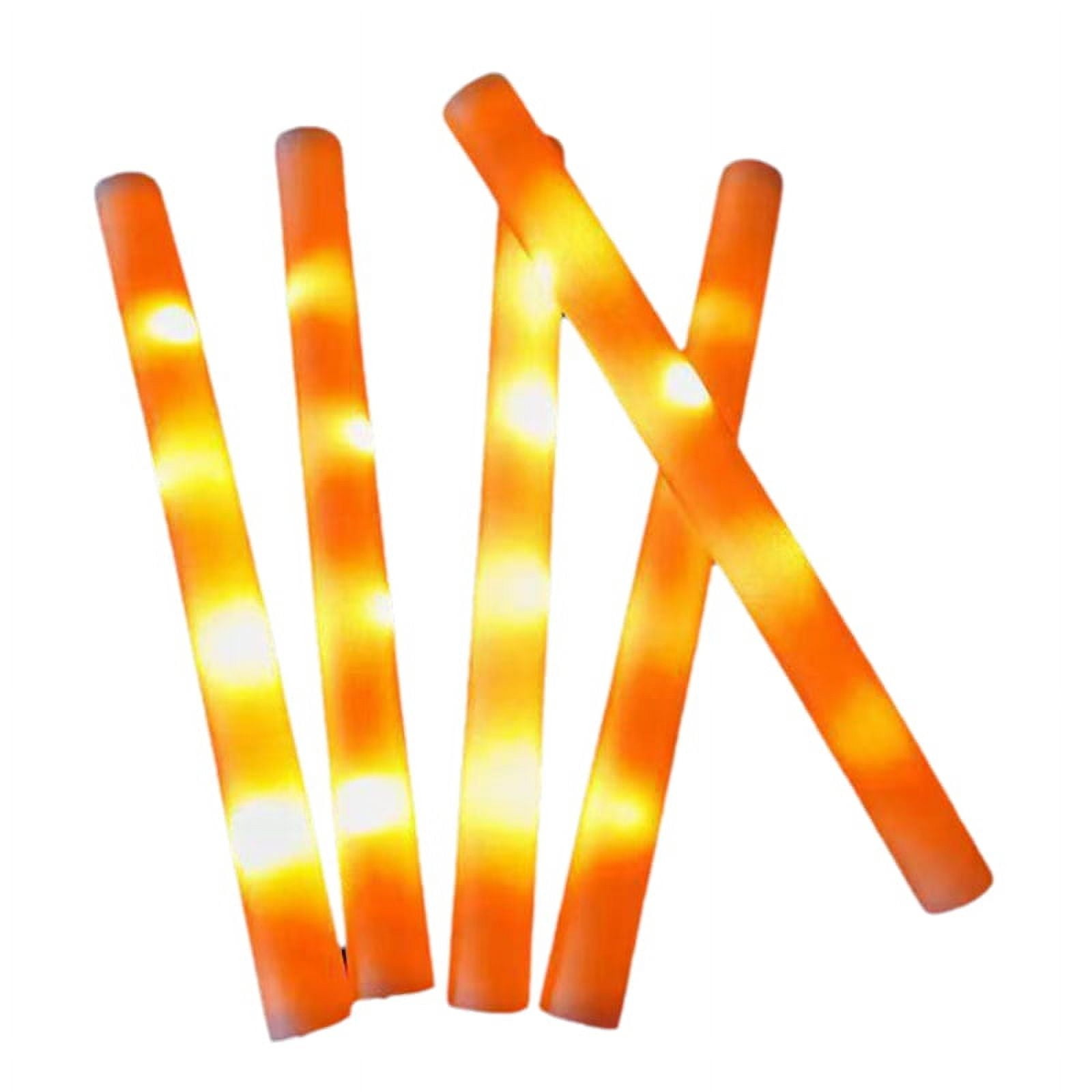 Winyuyby Orange LED Foam Sticks - Glitter Light Sticks Supplies for ...