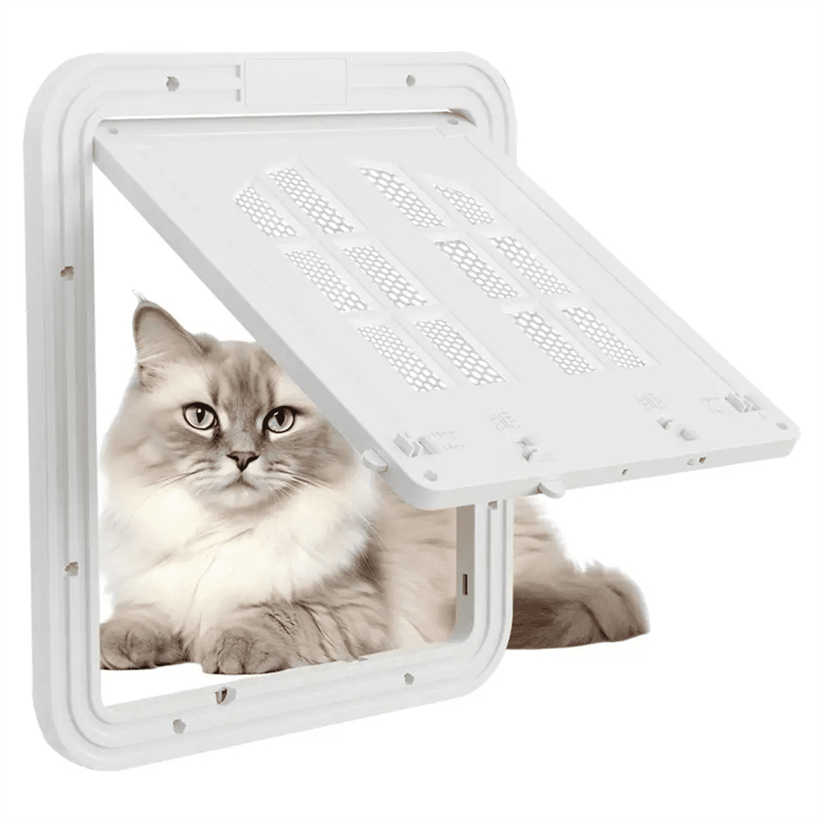 Winyuyby Pet Door Lockable Inside Door Flap Cat Window Door Cat Screens ...