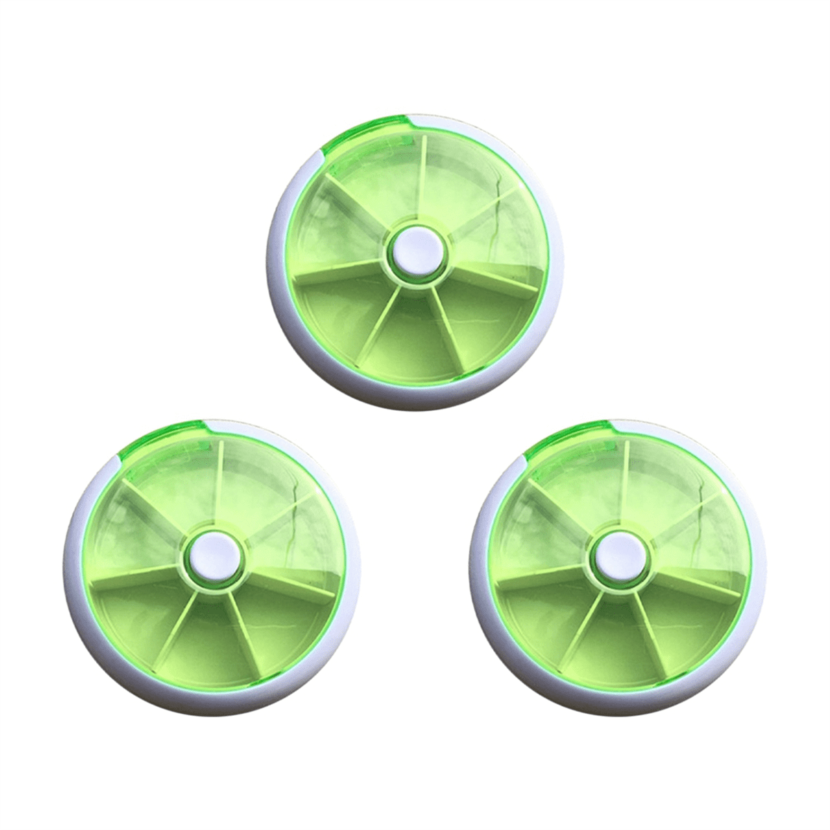 Winyuyby Pill Box, 7 Day Pill Dispenser, Round Pill Box, Mini 7 Day ...