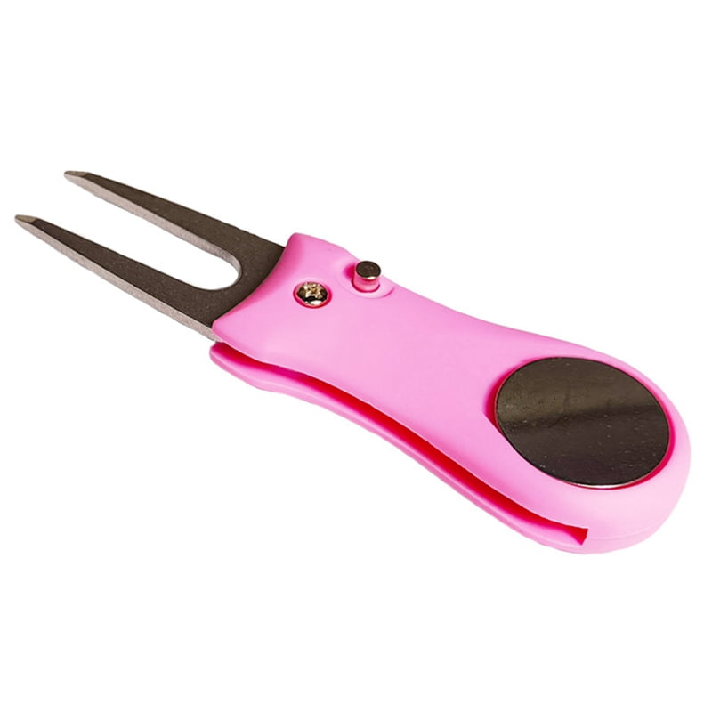 Winyuyby Pink Golf Turf Tool with Magnetic Golf Ball Markers, Pitchfork ...