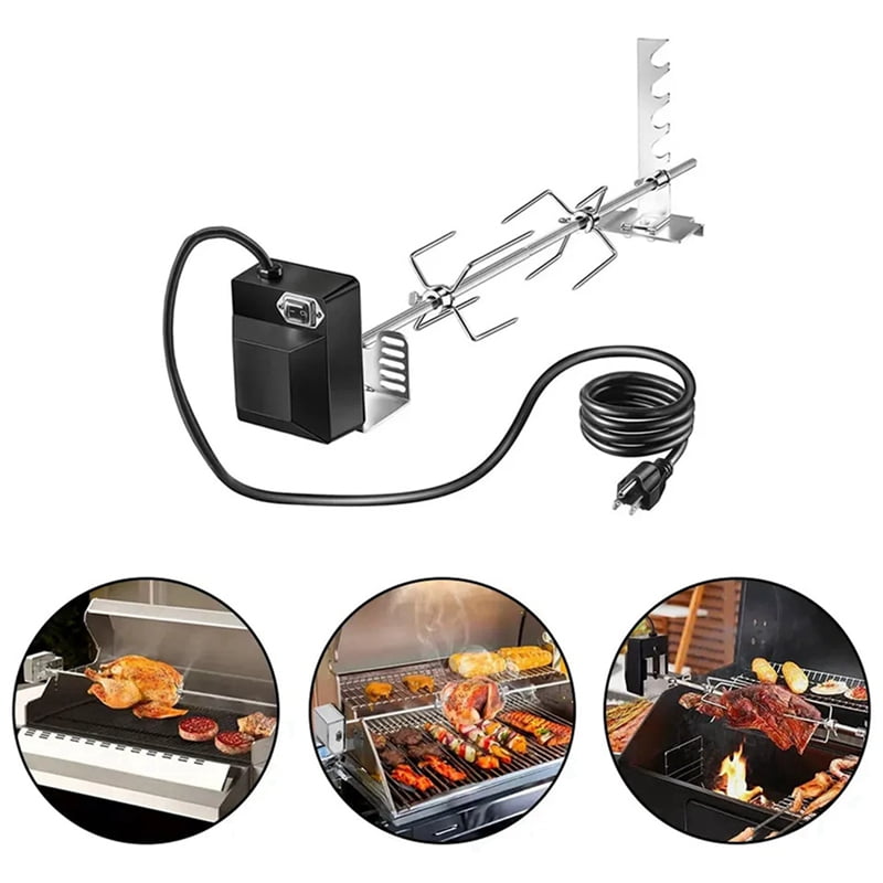 Winyuyby Portable Electric Grill - Deluxe Motorized Gas Grill with ...