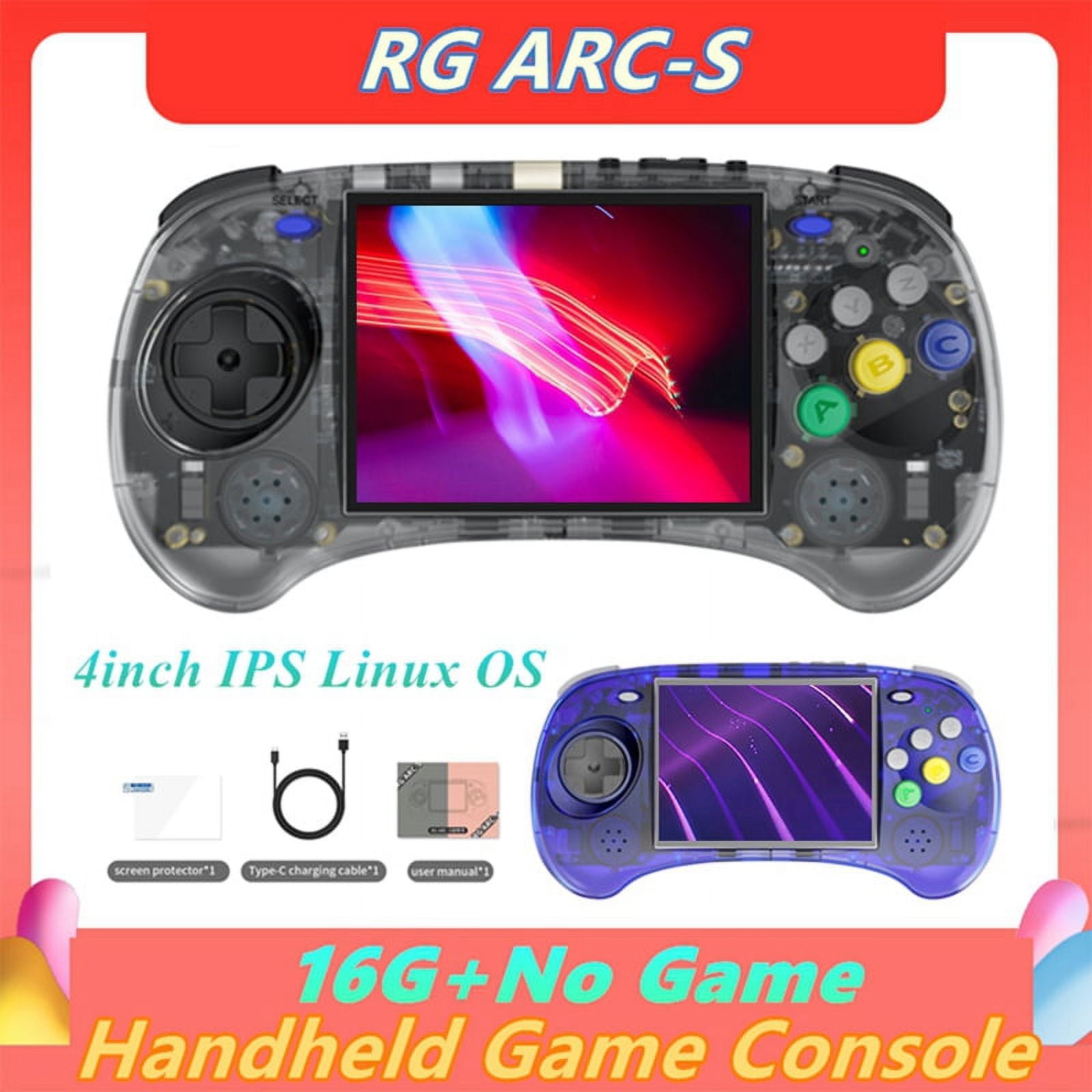Winyuyby RG ARC-S Handheld Game Console 4Inch IPS Linux OS Six Button ...
