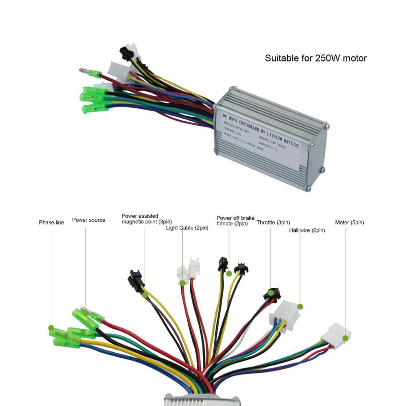 Winyuyby Sine Wave Controller Kit Electric Bicycle Electric Scooter Kit ...