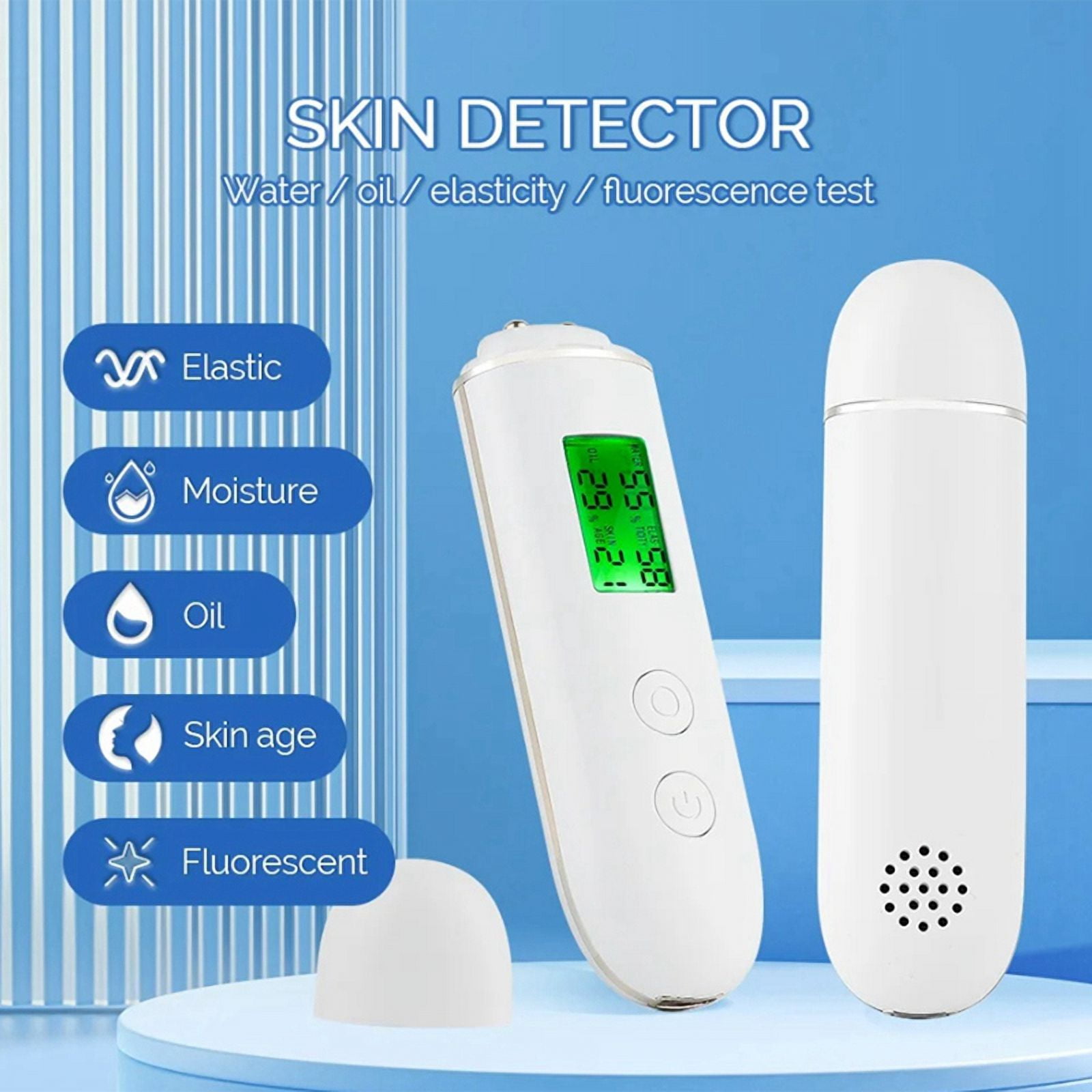 Winyuyby Skin Moisture Tester Smart Water and Oil Tester LCD Display ...