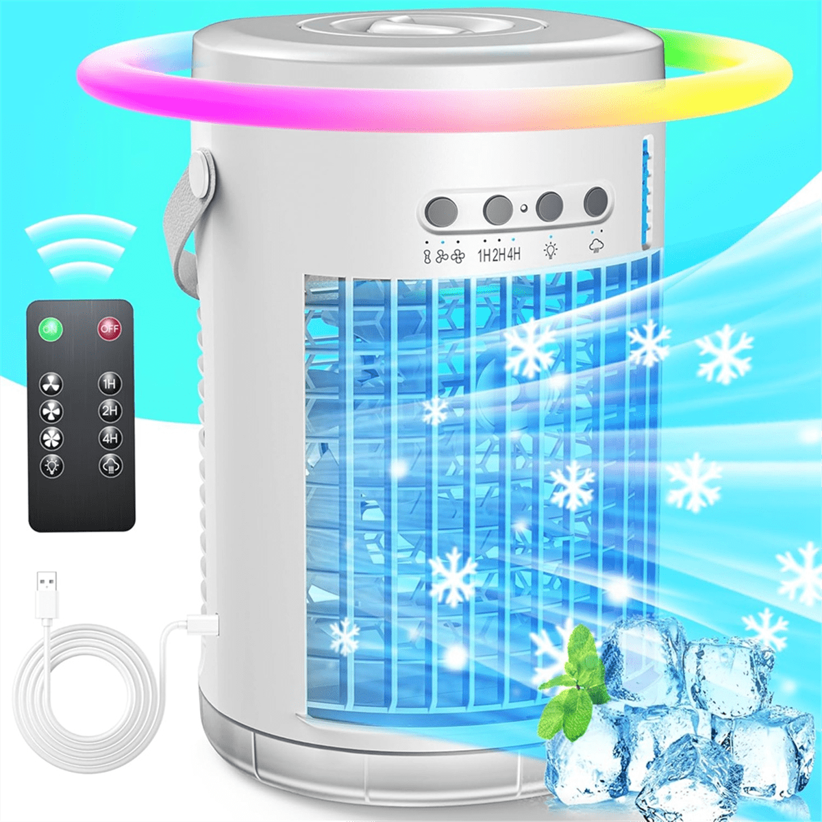 Winyuyby with Remote,Evaporative Mini Air Conditioner Portable AC Unit ...