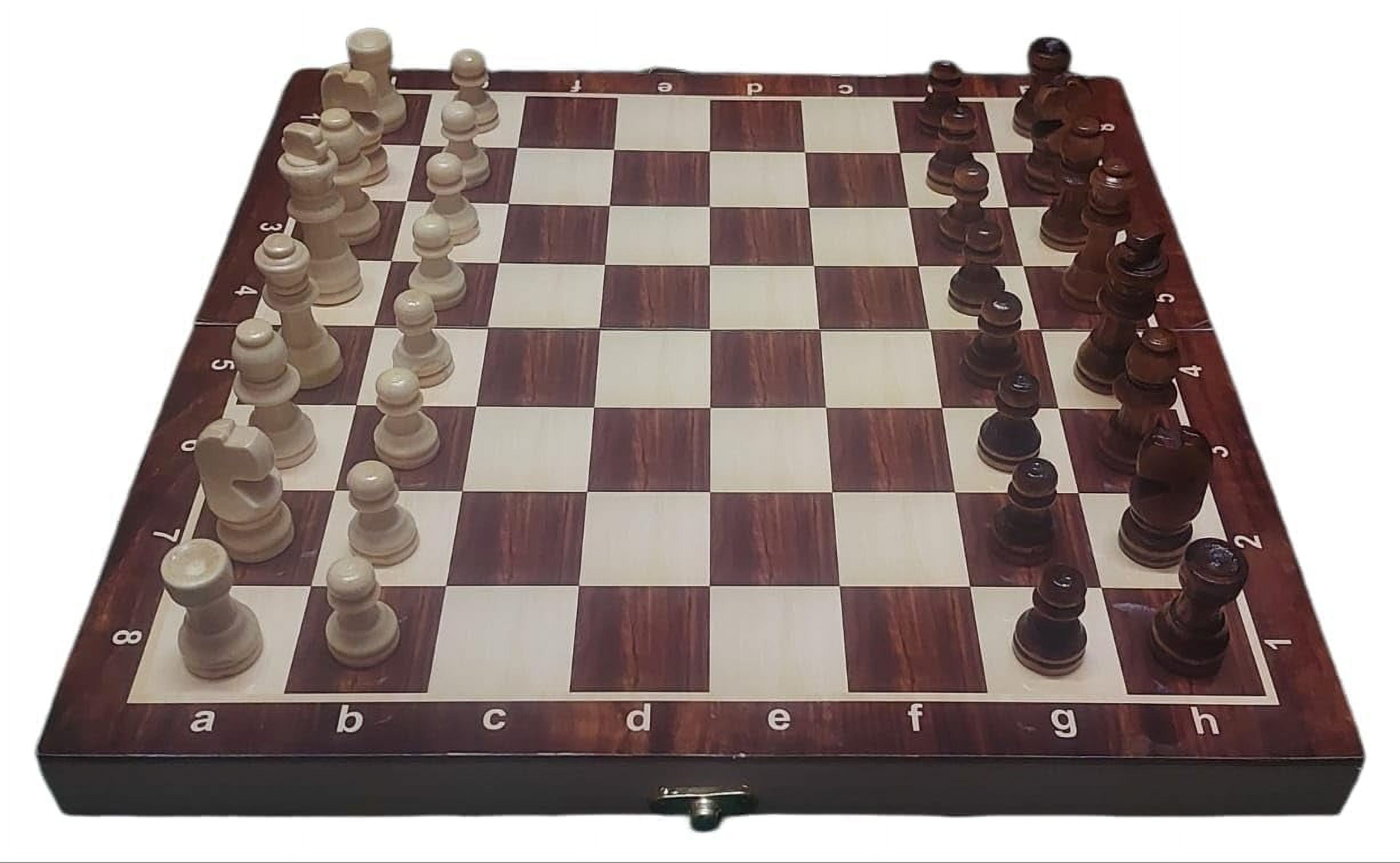 Winzzo 11"X 11" Inch Folding Chess Board, Educational Travel Chess Set ...