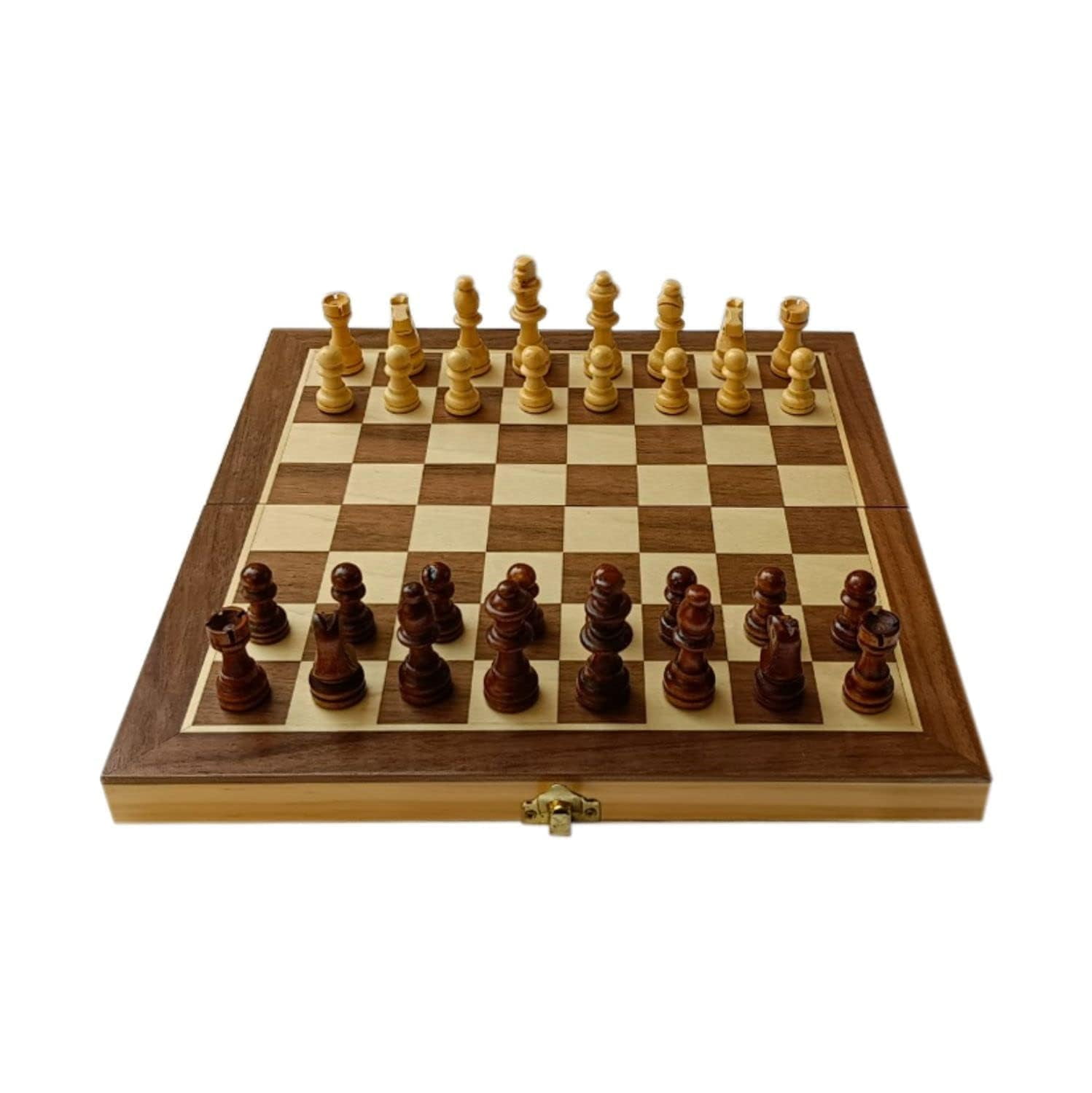 Winzzo 11"X 11" Wooden Folding Chess Set With 32 Wooden Pieces | Home ...