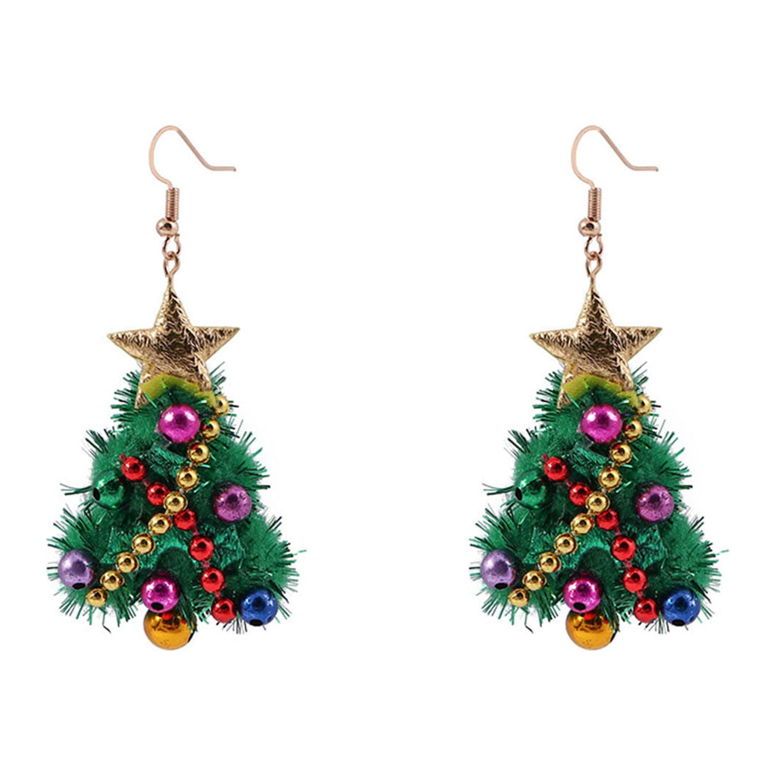 Wioihee Christmas Tree Earrings - Xmas Tree Earrings Dangle for Women ...
