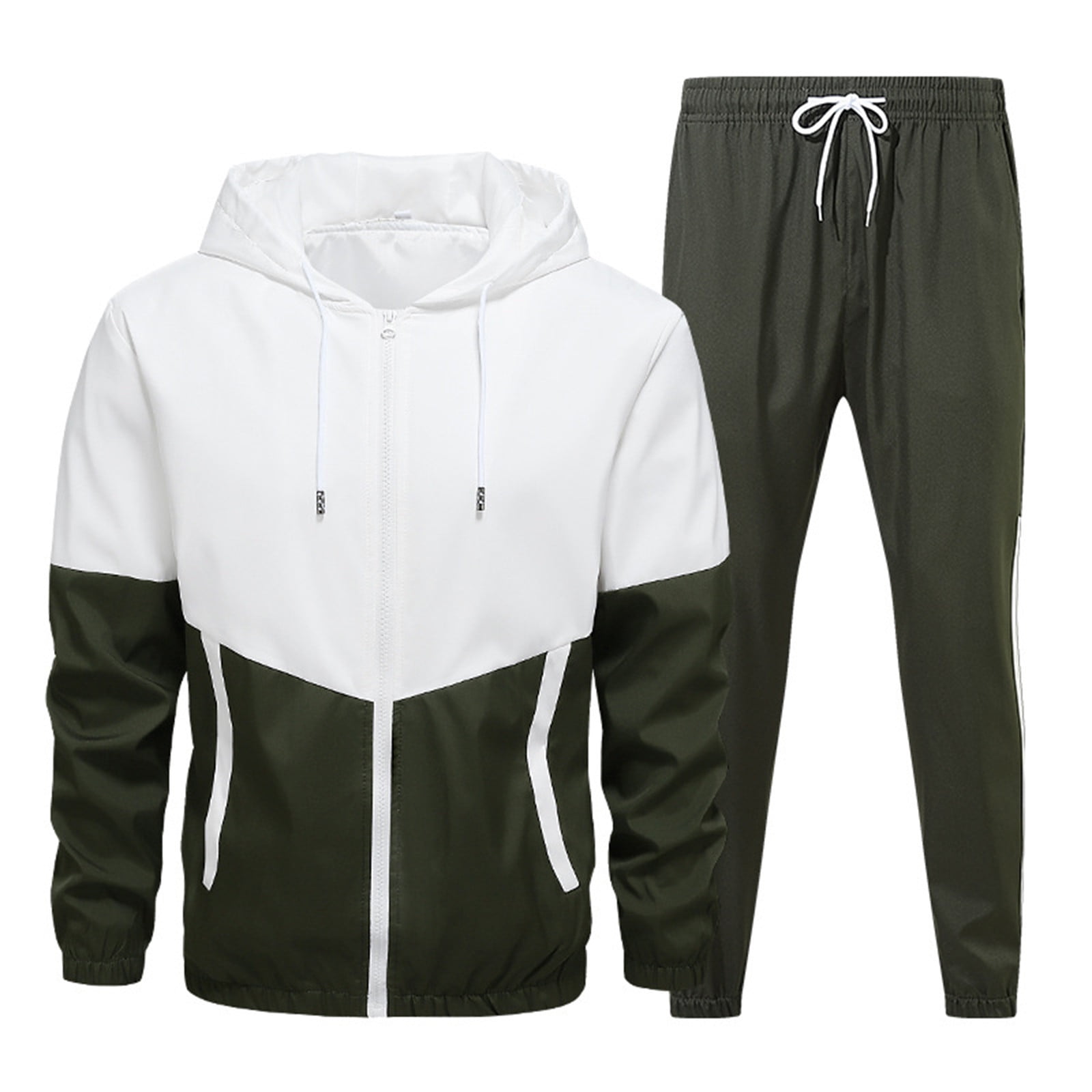 Wioihee Men's Casual Athletic Tracksuit Long Sleeve Sweatsuit Set Full ...